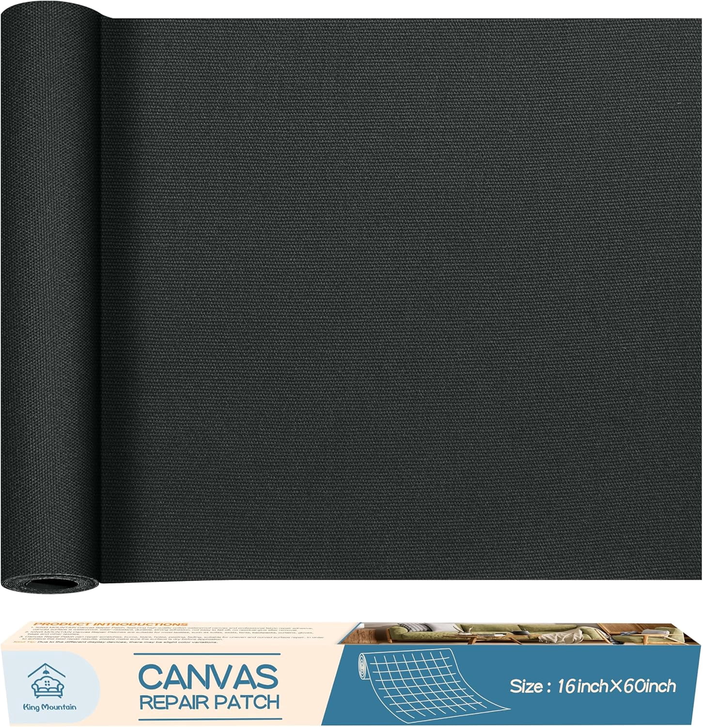 Canvas Repair Patch 16×60 Inch Self-Adhesive Waterproof Fabric Patch ...