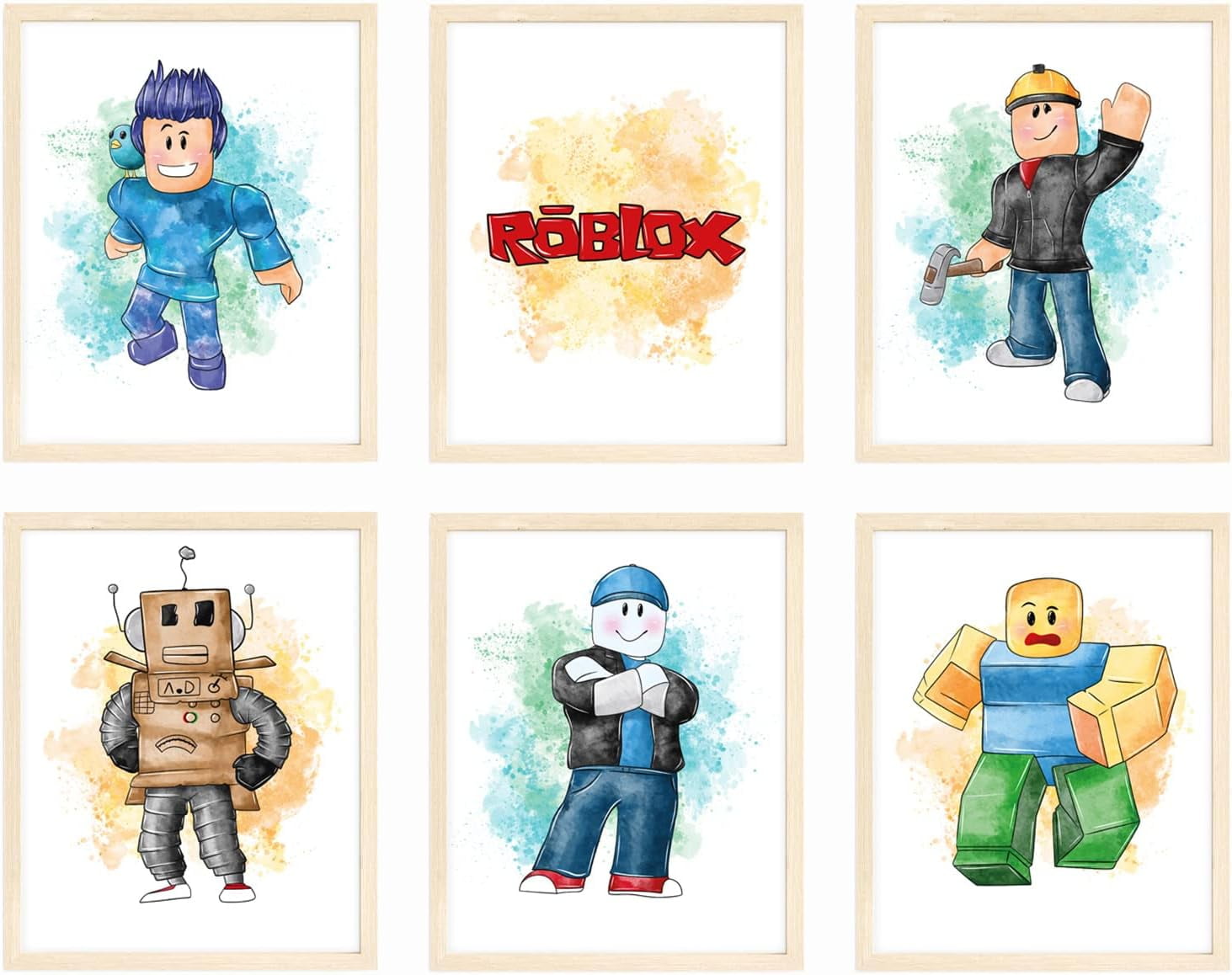 Canvas Roblox Posters - Mining Pixel Fun Prints, Gamer Themed Wall ...