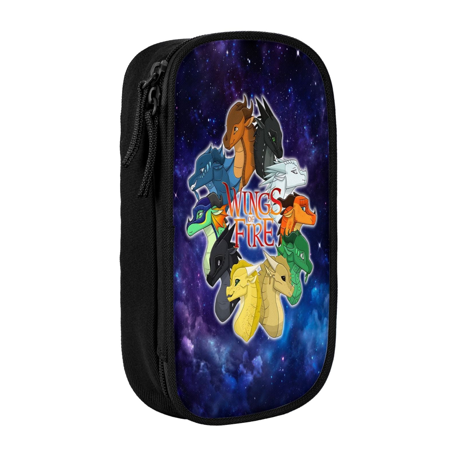 Canvas Wings Dragon Fire Pencil Pouch Case Makeup Bag Large Capacity ...