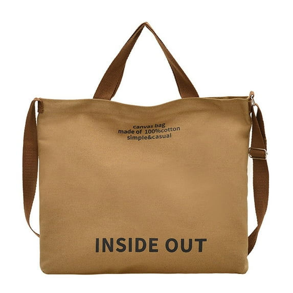 Canvas Shoulder Bag Messenger Tote | Large Capacity Office Work Purse ...