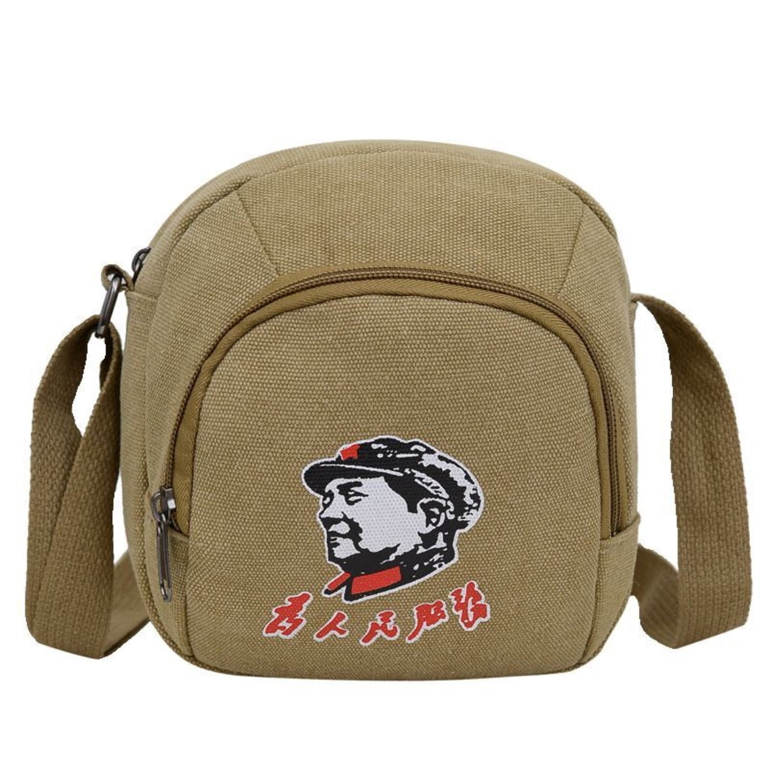 Canvas Shoulder Bag Red Star Crossbody Military Style Satchel Army ...