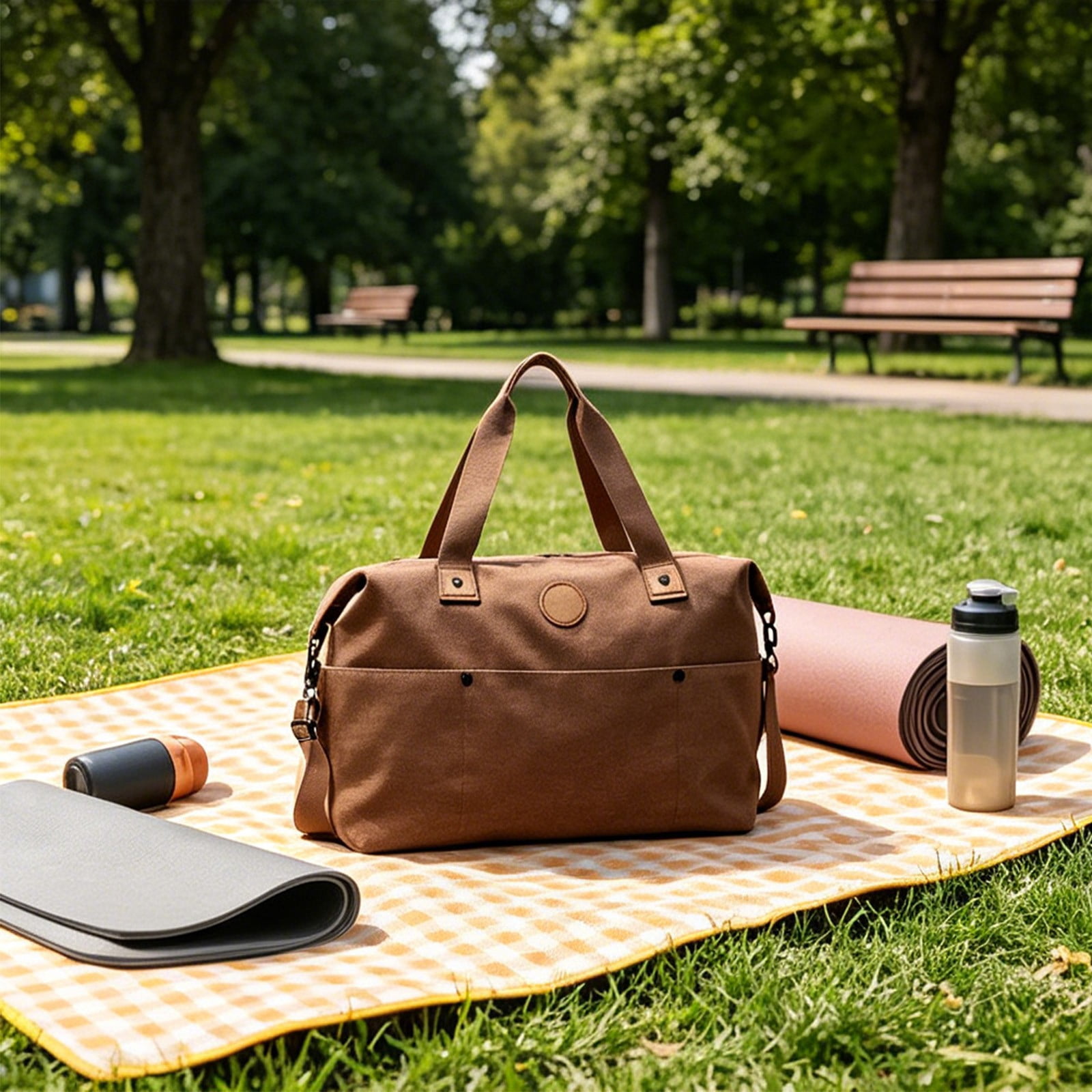Canvas Shoulder Bag for Women Casual Lightweight Tote Handbag Purse ...
