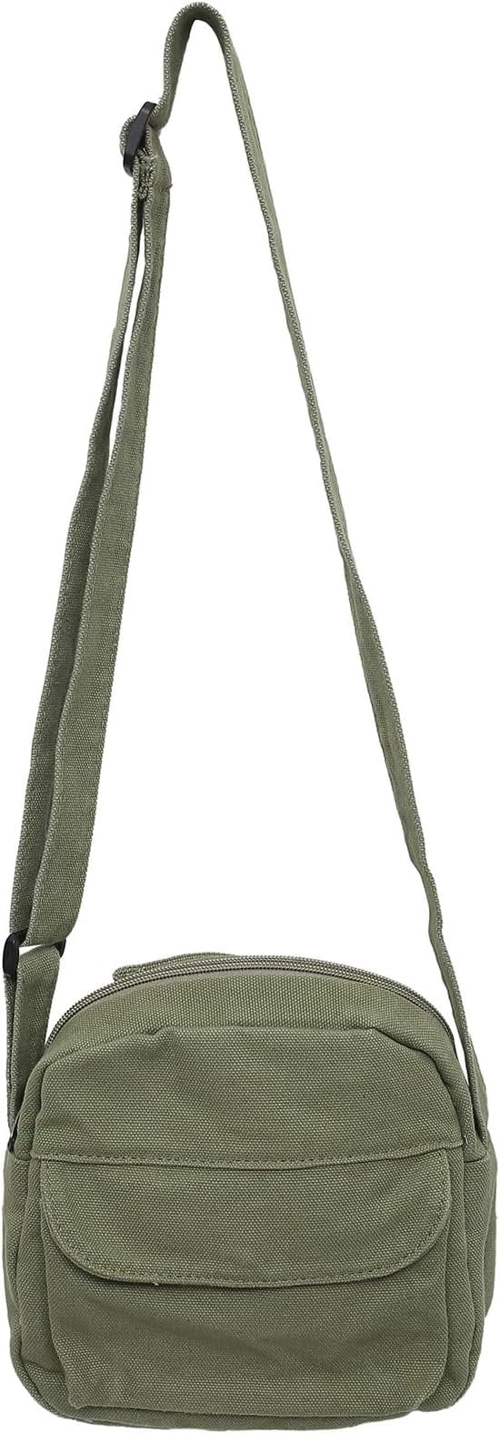 Canvas Small Crossbody Bags for Women Men Purses with Zipper Cute Mini ...