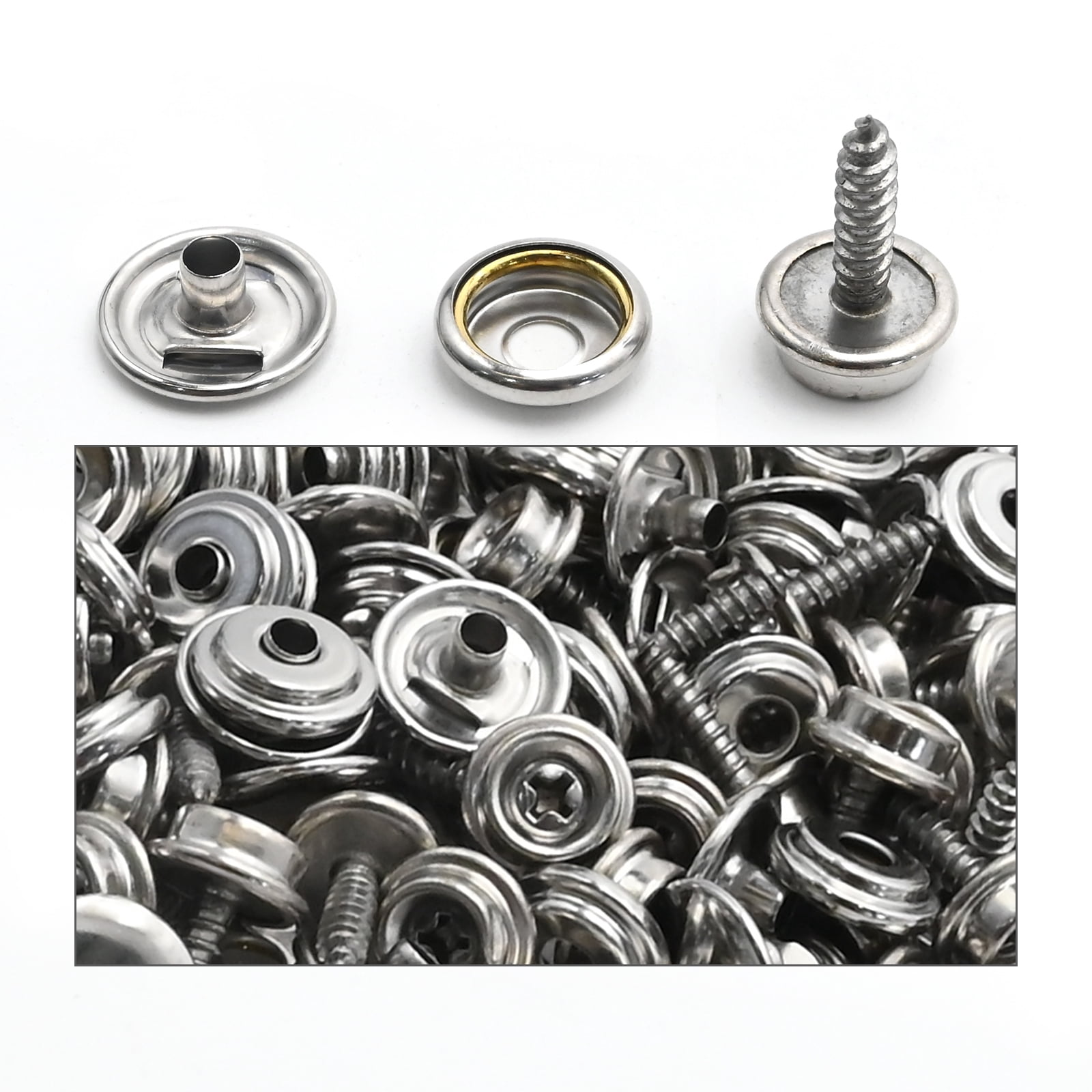 Canvas Snap Kit, Marine Grade Stainless Steel Snaps for Boat Covers ...