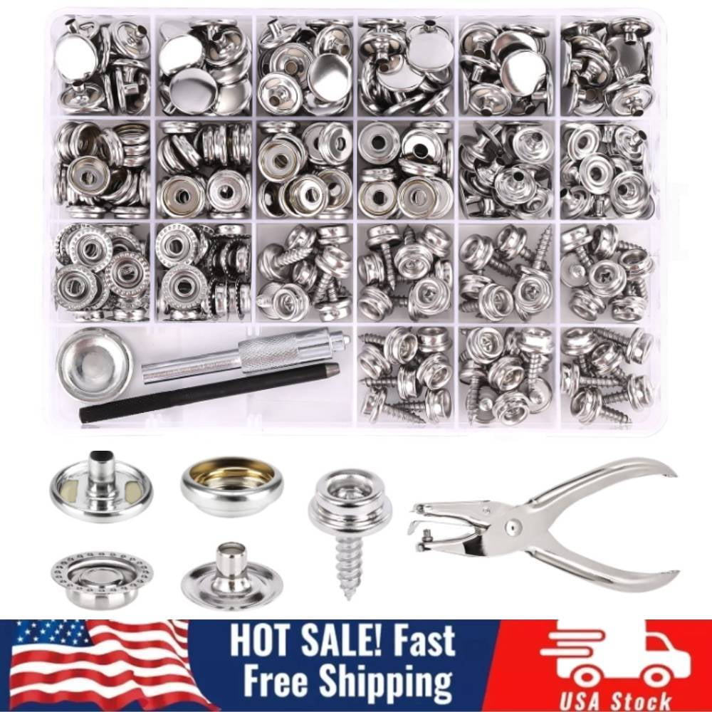 Canvas Snap Kit,Marine Grade Stainless Steel Snaps with Setting Tool ...