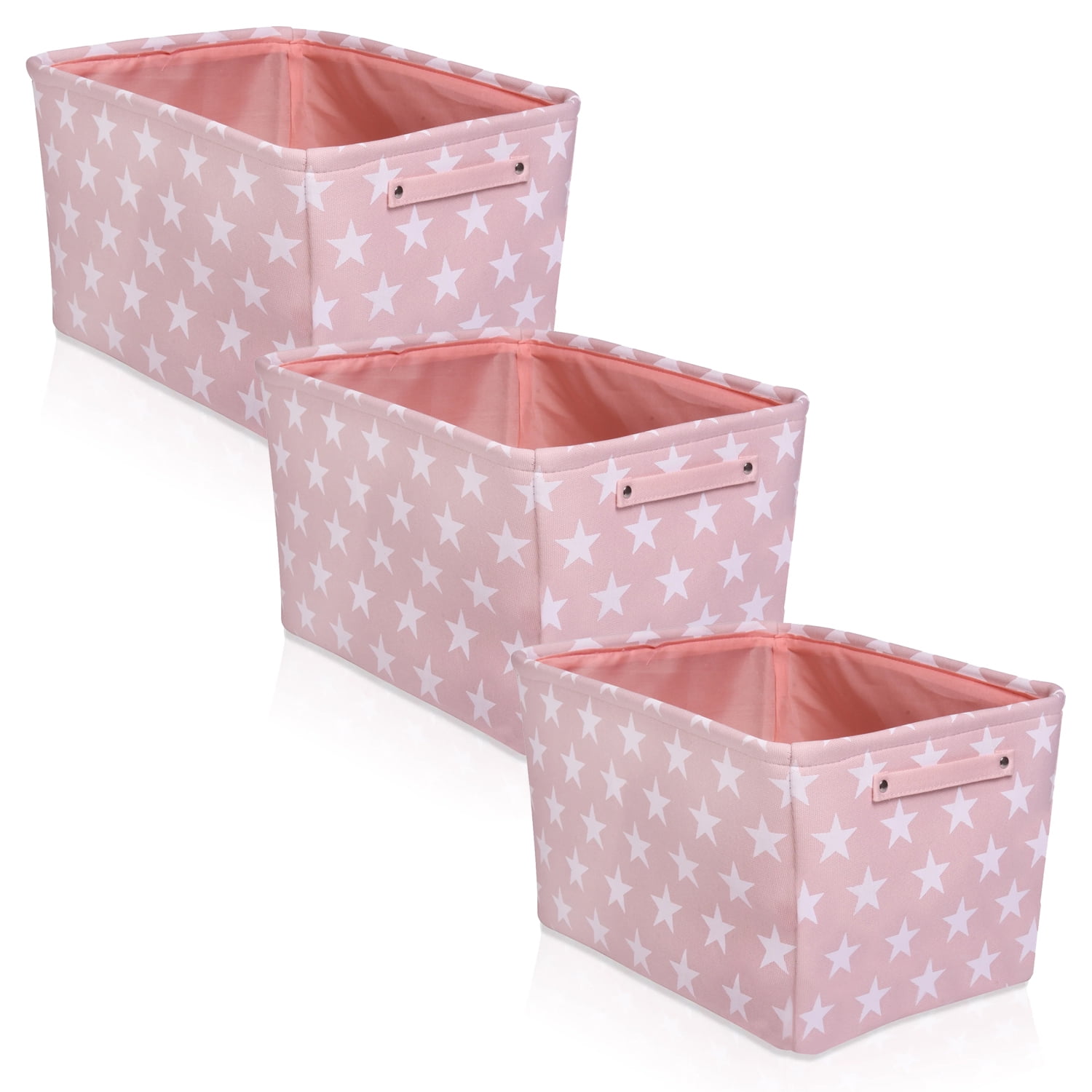 Canvas Storage Basket Rectangular with Handles 7.5''x16''x12.25 ...