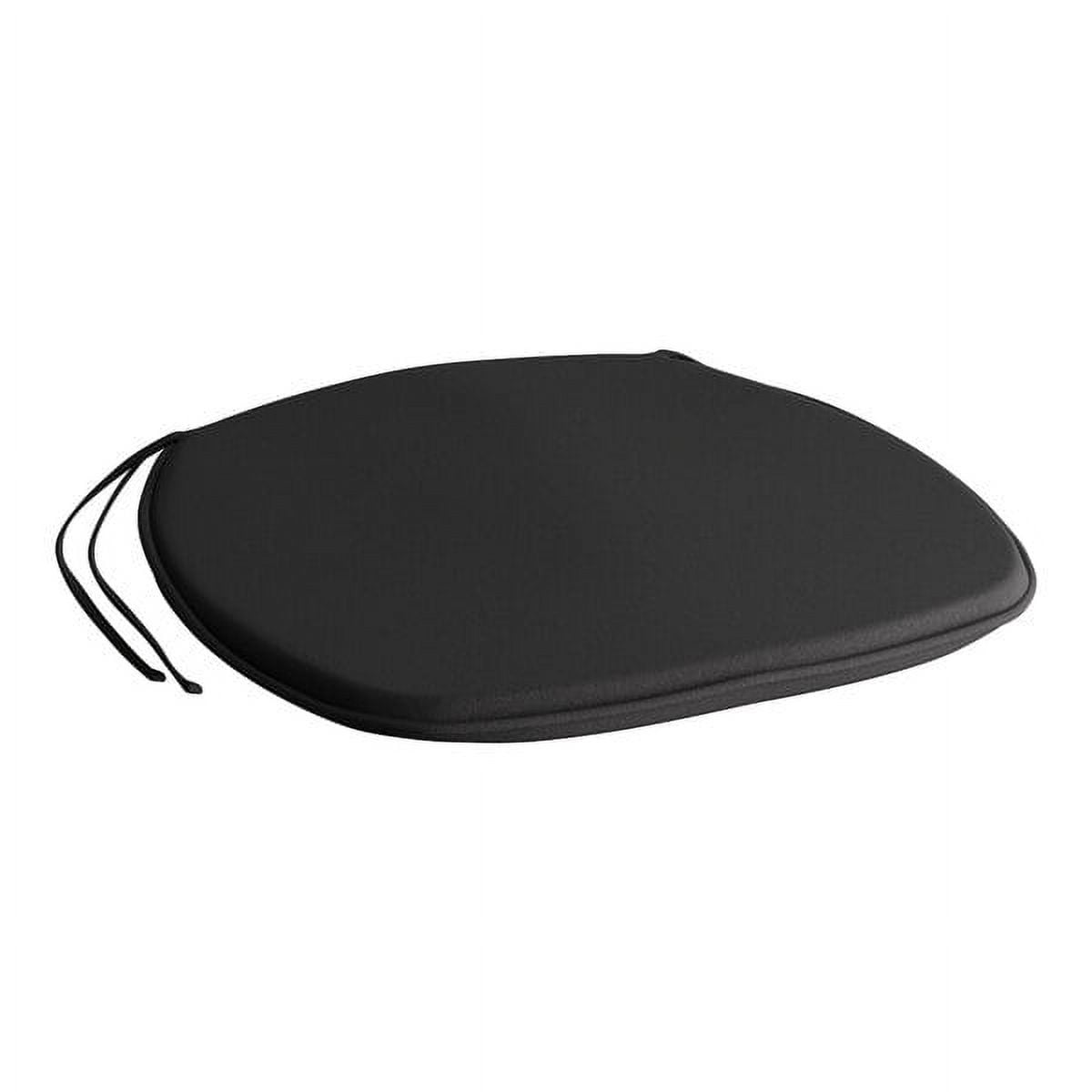 Canvas Tie Back Cross Back Chair and Bar Stool Seat Cushion in Black ...