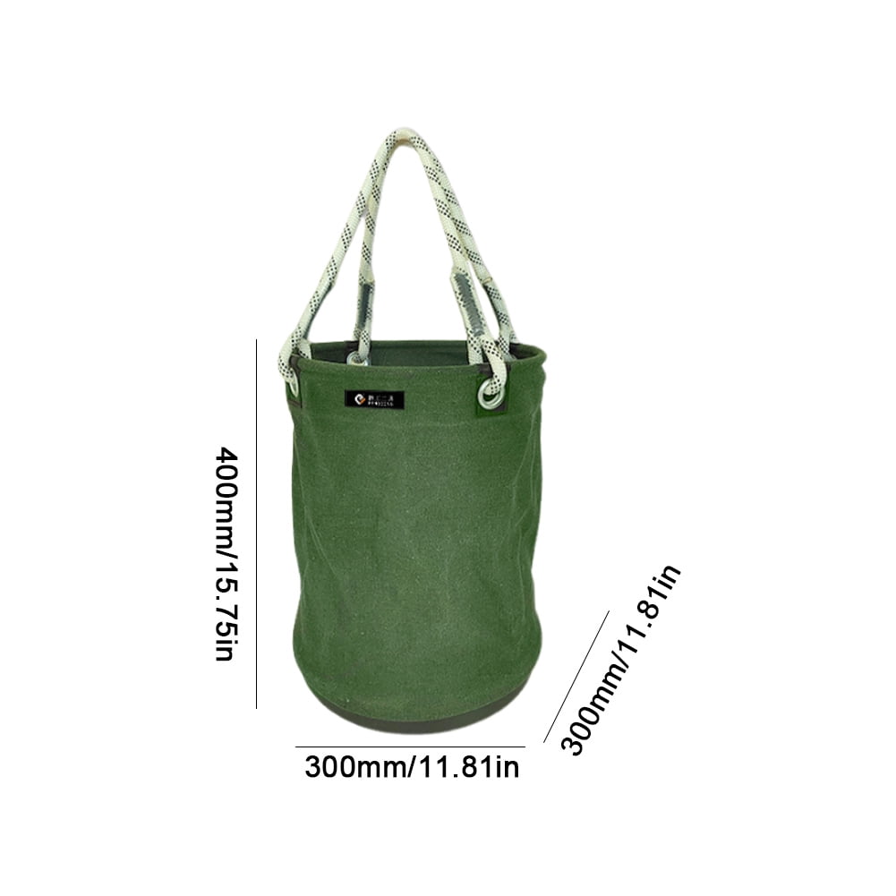 Canvas Tool Bucket Bag with Plastic Bottom Utility Tool Bucket All ...