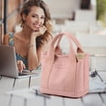 Canvas Tote Bag Crossbody Strap, Multi-Pocket, Lightweight, Durable ...