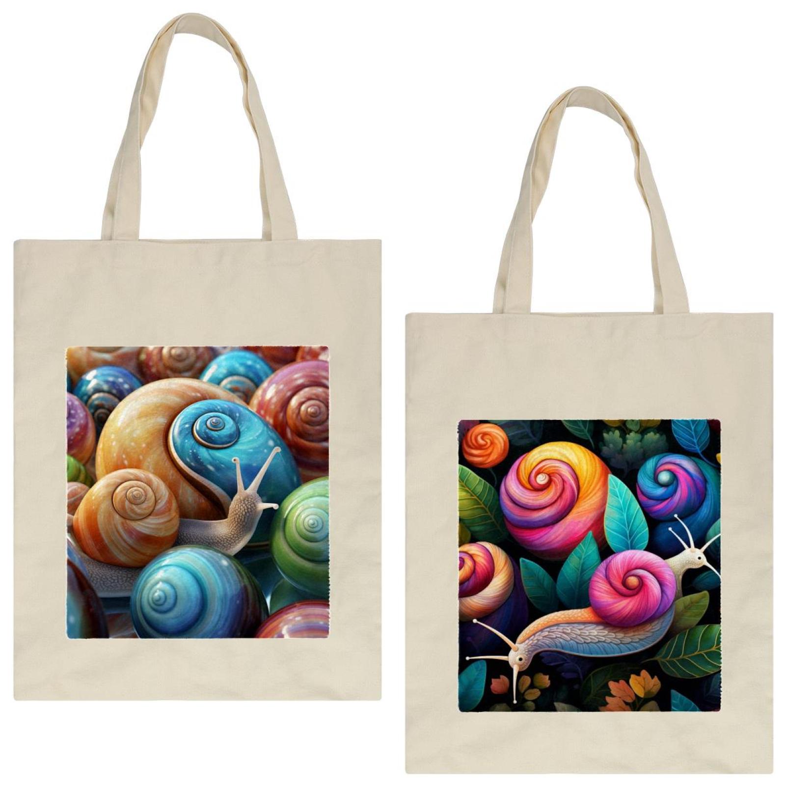 Canvas Tote Bag Snail Bag for Decorating, Heat Transfer, Printing, DIY ...