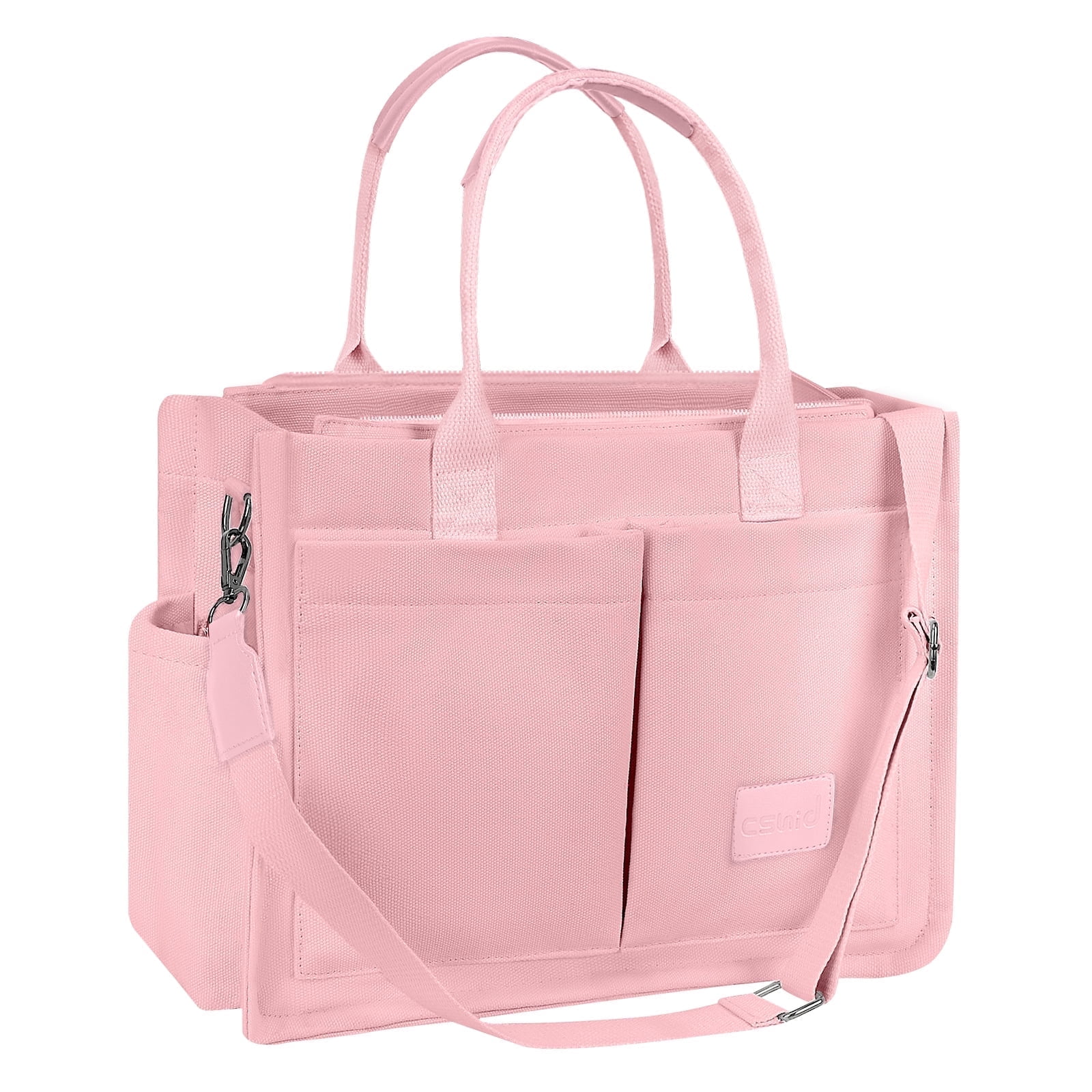 Canvas Tote Bag for Women With Side Pockets, Laptop Work Crossbody ...