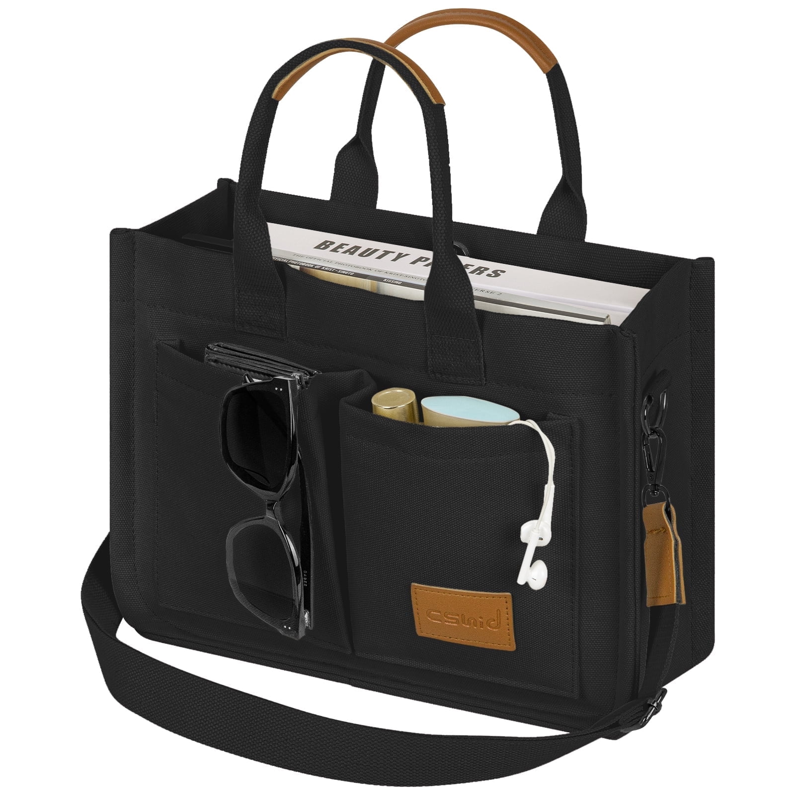 Cshidworld Canvas Tote Bag for Women With Pockets, Laptop Work ...