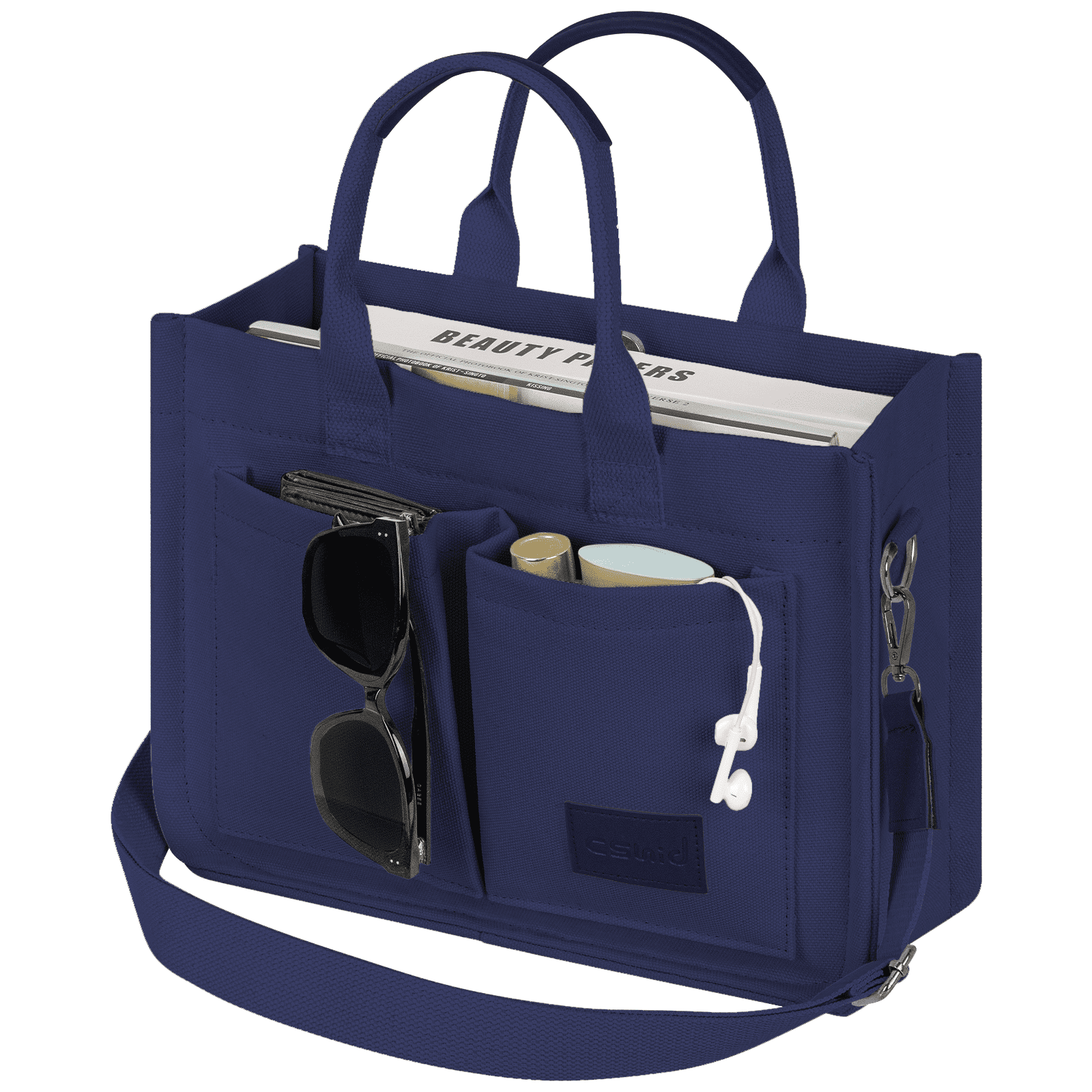 Canvas Tote Bag for Women With Pockets, Laptop Work Crossbody Everyday ...