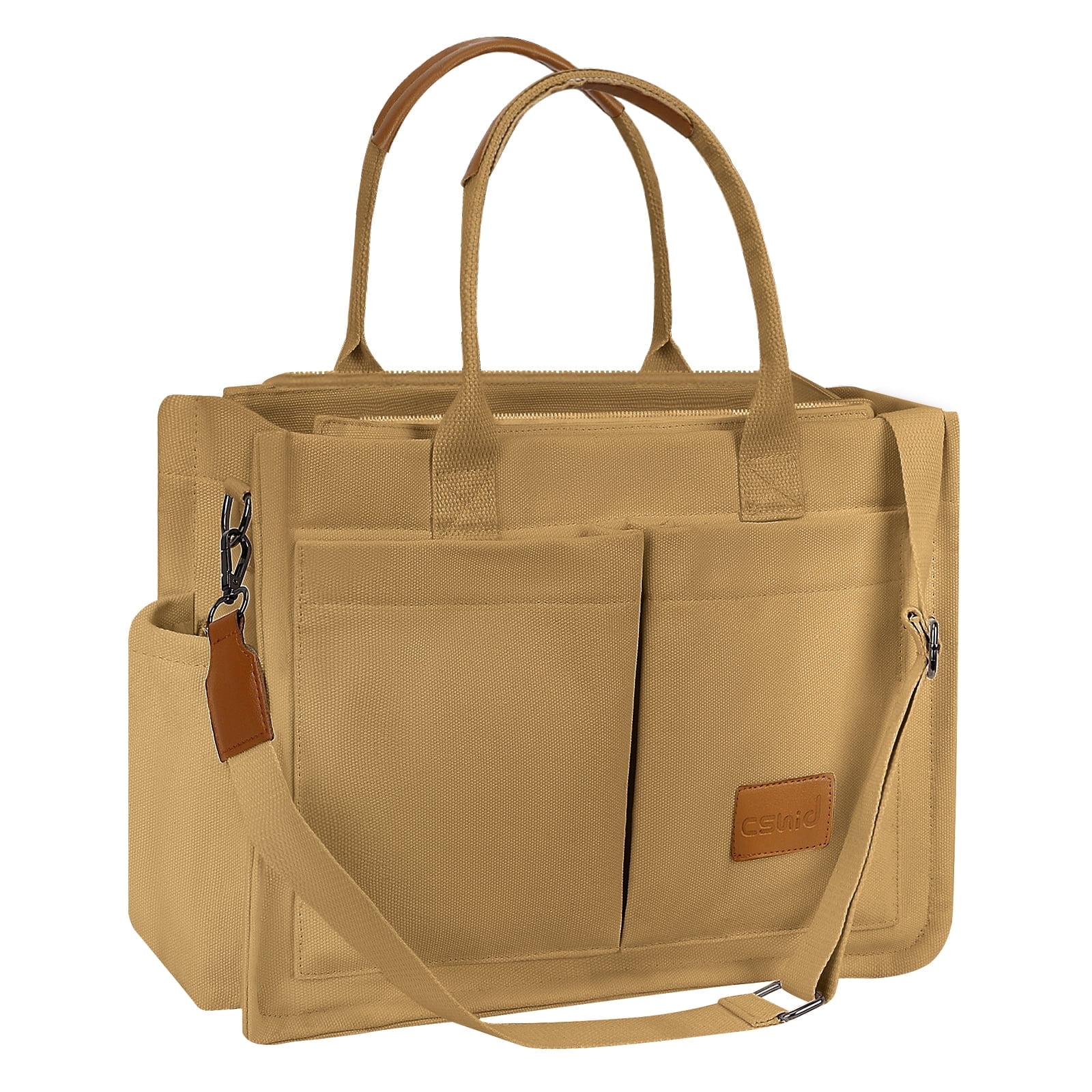 Cshidworld Canvas Tote Bag for Women With Side Pockets, Laptop Work ...