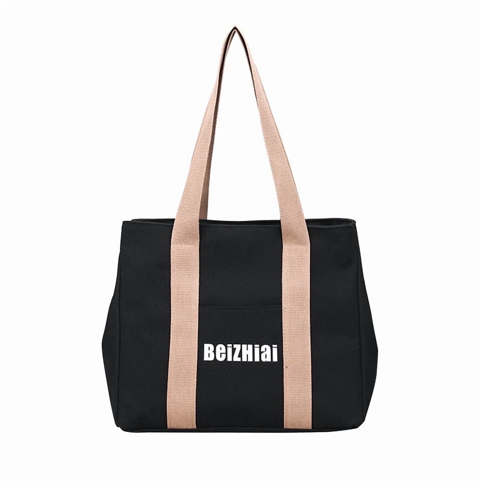 Canvas Tote Bag Women's Versatile Large-capacity Shoulder Bag Alphabet ...