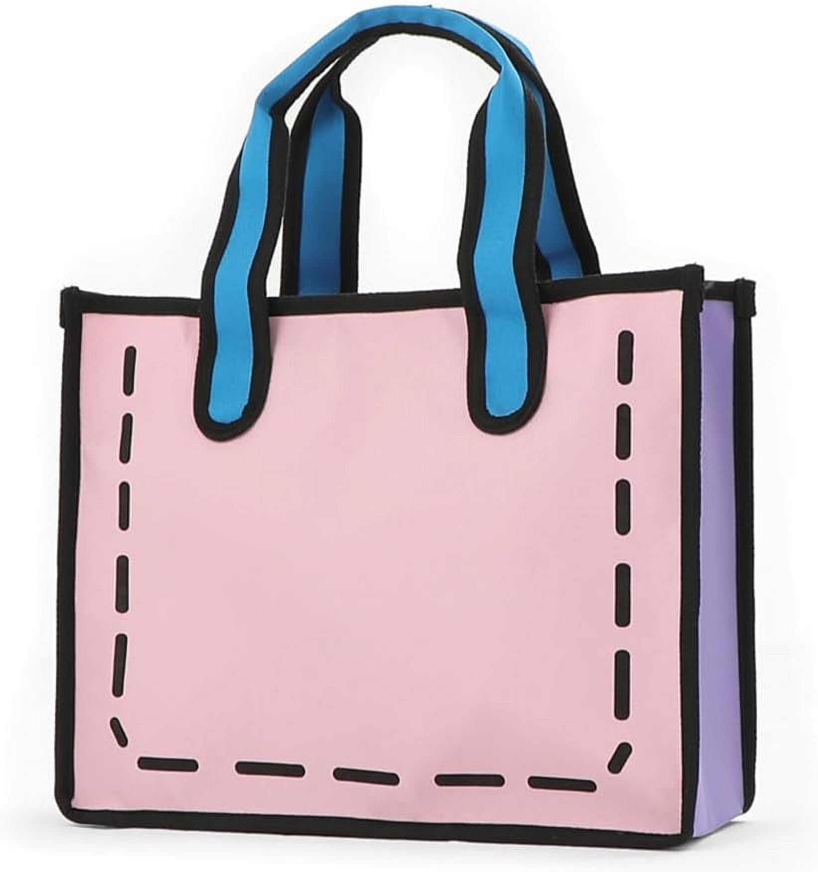 Canvas Tote Bag for Women 2D Drawing Cartoon Bag Anime 3D Style Handbag ...