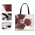 Canvas Tote Bag for Women Girls Design Print Blood-red Roses with ...
