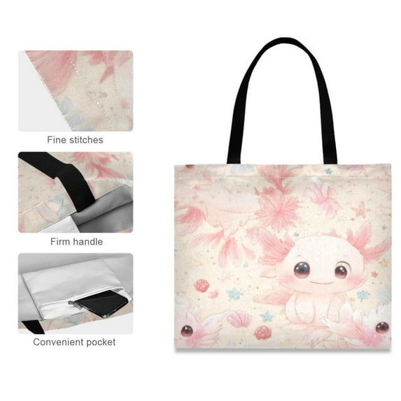Canvas Tote Bag for Women Girls Design Print Pastel Fish Floral ...