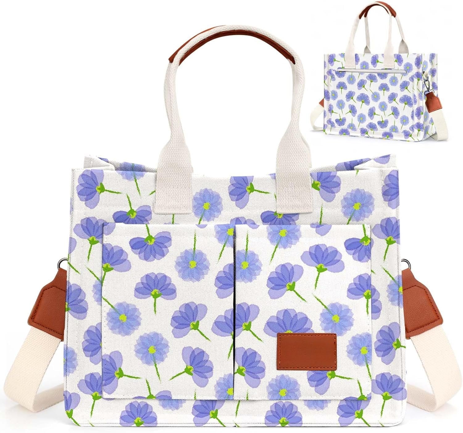 Canvas Tote Bag for Women, Large Work Purses Tote - Walmart.com