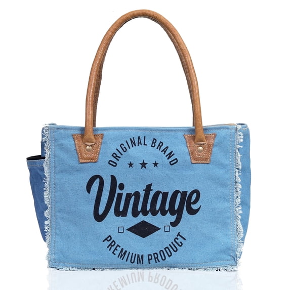 Canvas Tote Bag for Women, Shoulder Bag with Leather Handles, Beach Bag ...
