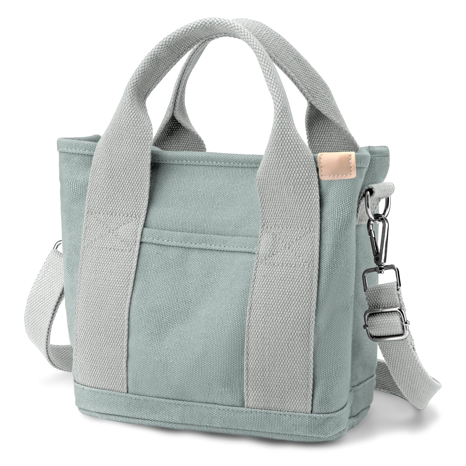 Canvas Tote Bag for Women with Zipper Crossbody Bag, Everyday Work ...