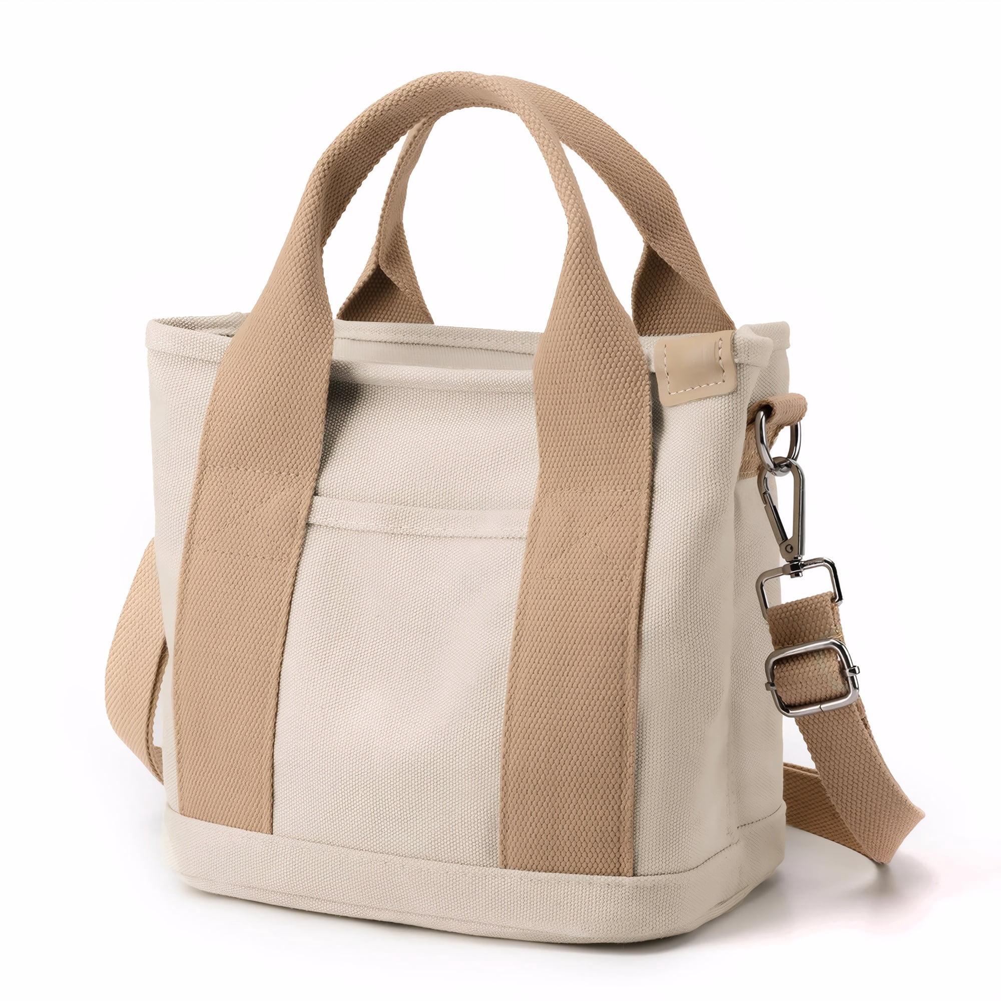 Canvas Tote Bag for Women with Zipper Crossbody Bag, Everyday Work ...