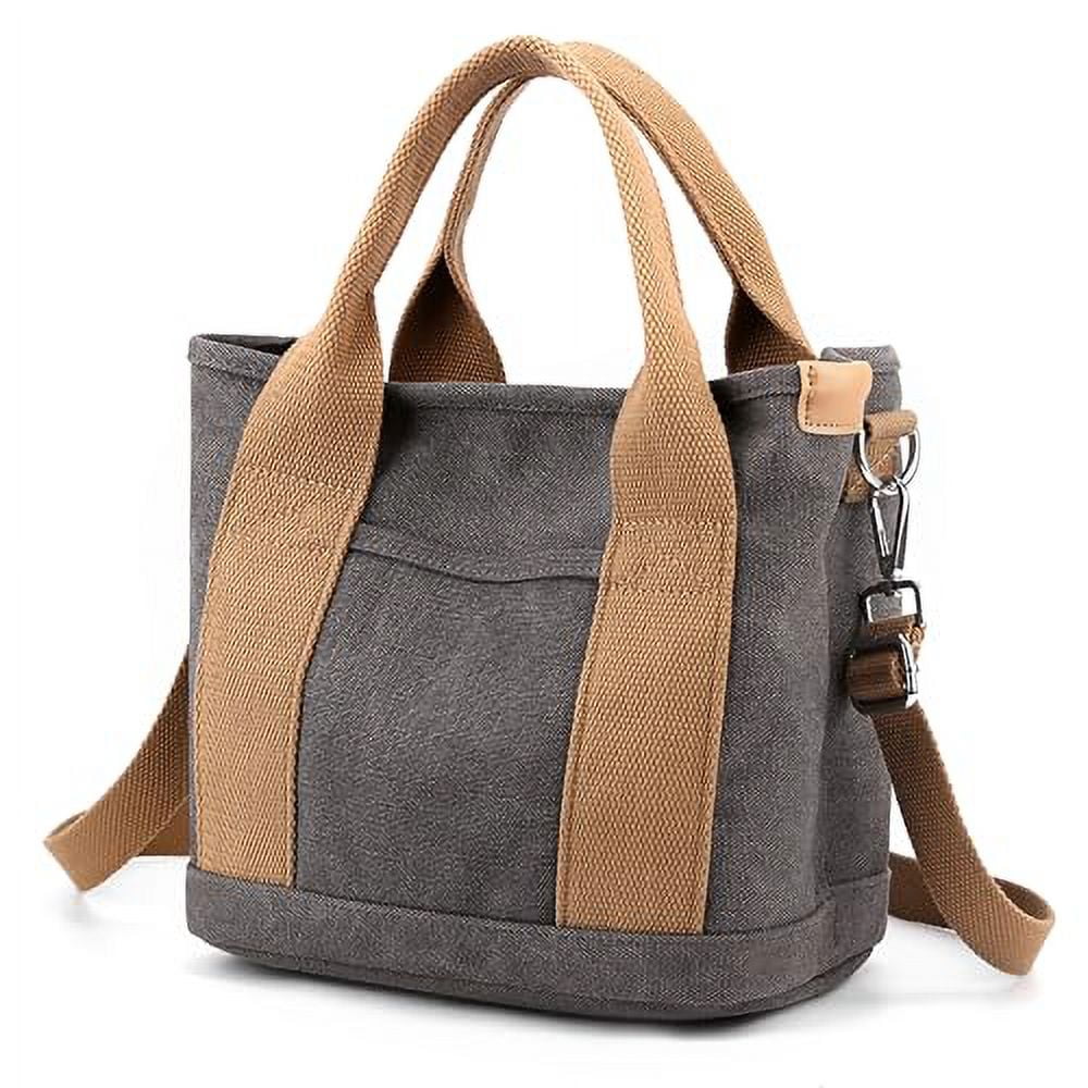 Canvas Tote Bag with Zipper Handbags Shoulder Bags Crossbody Bag ...
