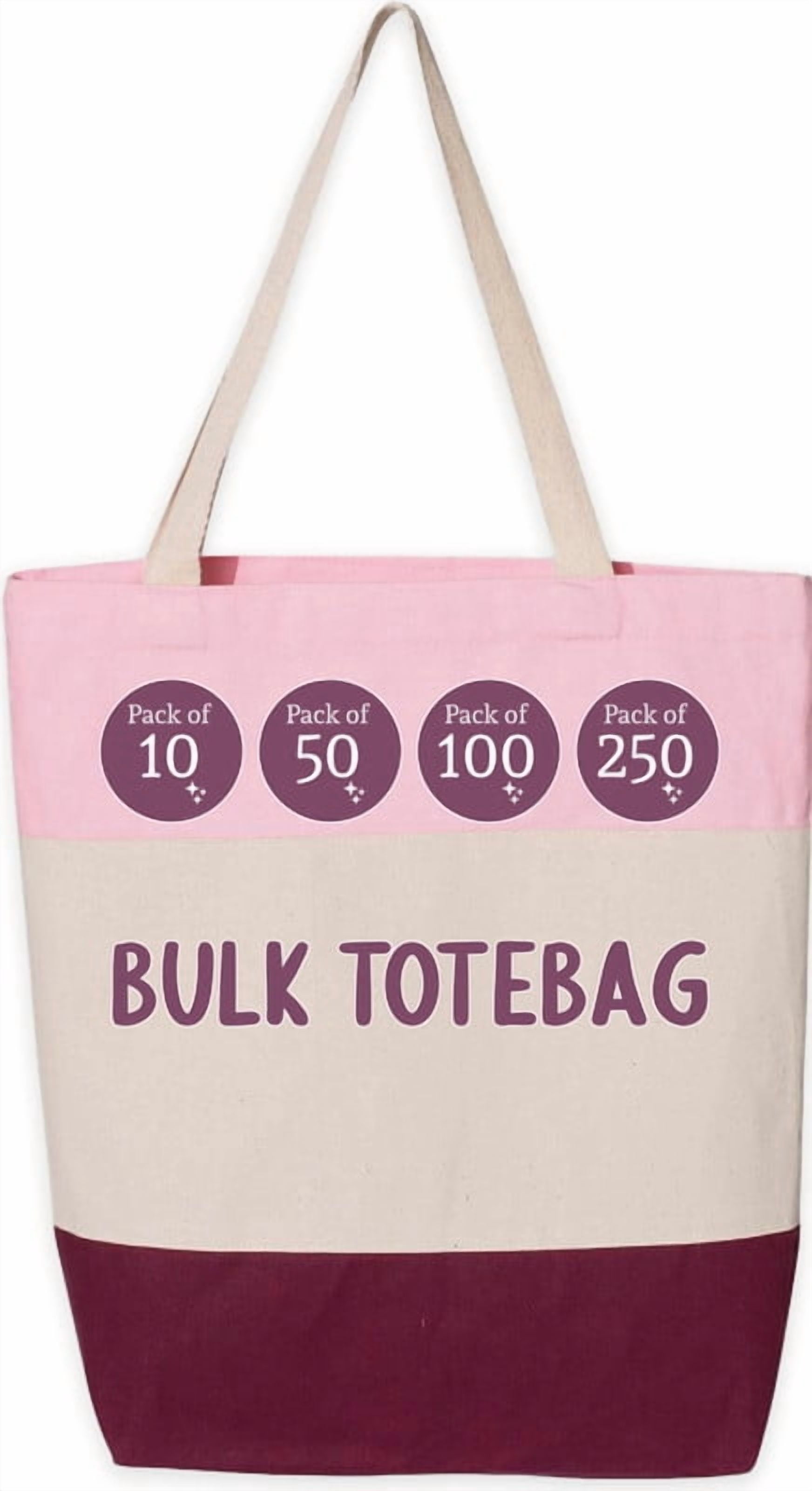 Canvas Tote Bags – Durable, Eco-Friendly Reusable Bags 10/50/100/250 ...