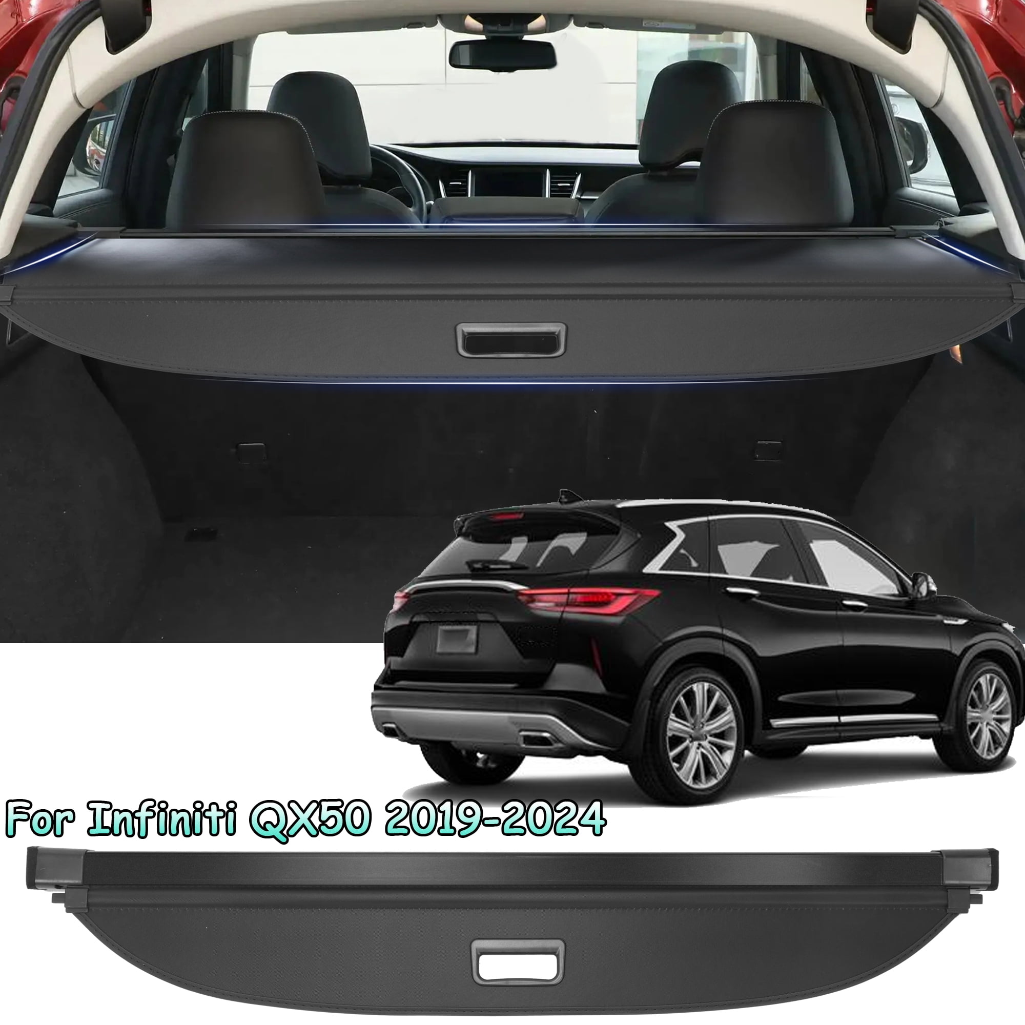 Canvas Trunk Cargo Cover Retractable For Infiniti QX50 2019-2024 ...