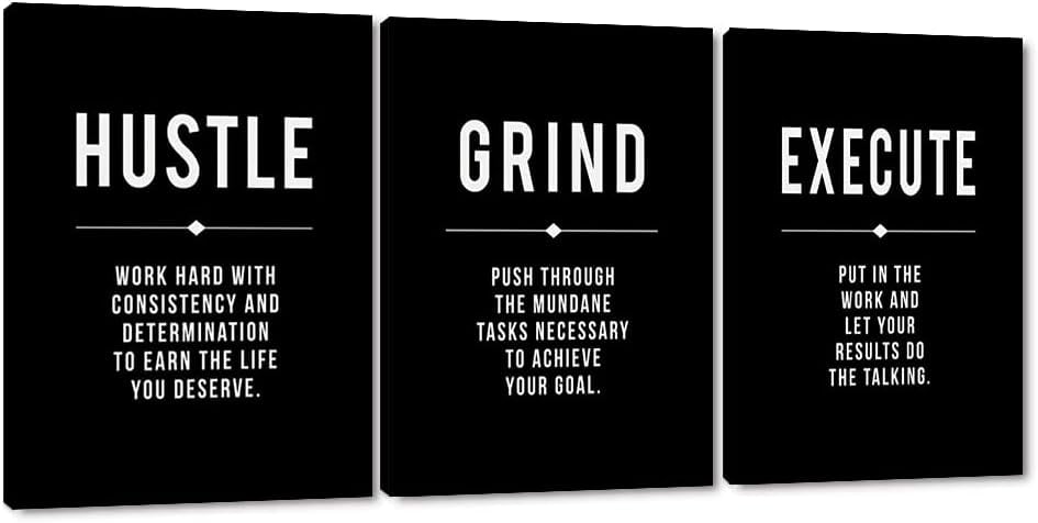 Canvas Wall Art 3 Panels Inspirational Motivational Quote Pictures ...