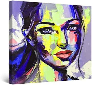 Canvas Wall Art Abstract Painting - Eva Woman Sweet and Innocent Face ...