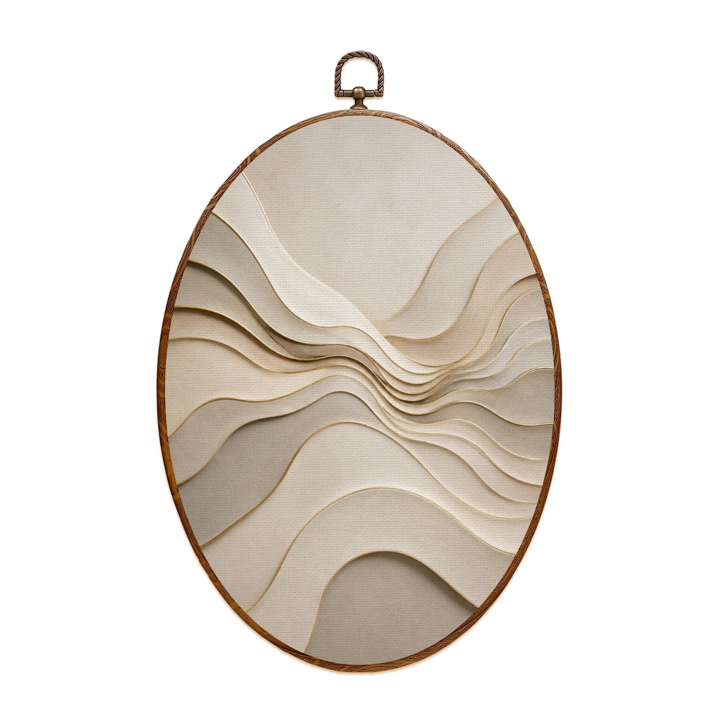 Canvas Wall Art Abstract White Gold Wave Lines Flowing Patterns ...