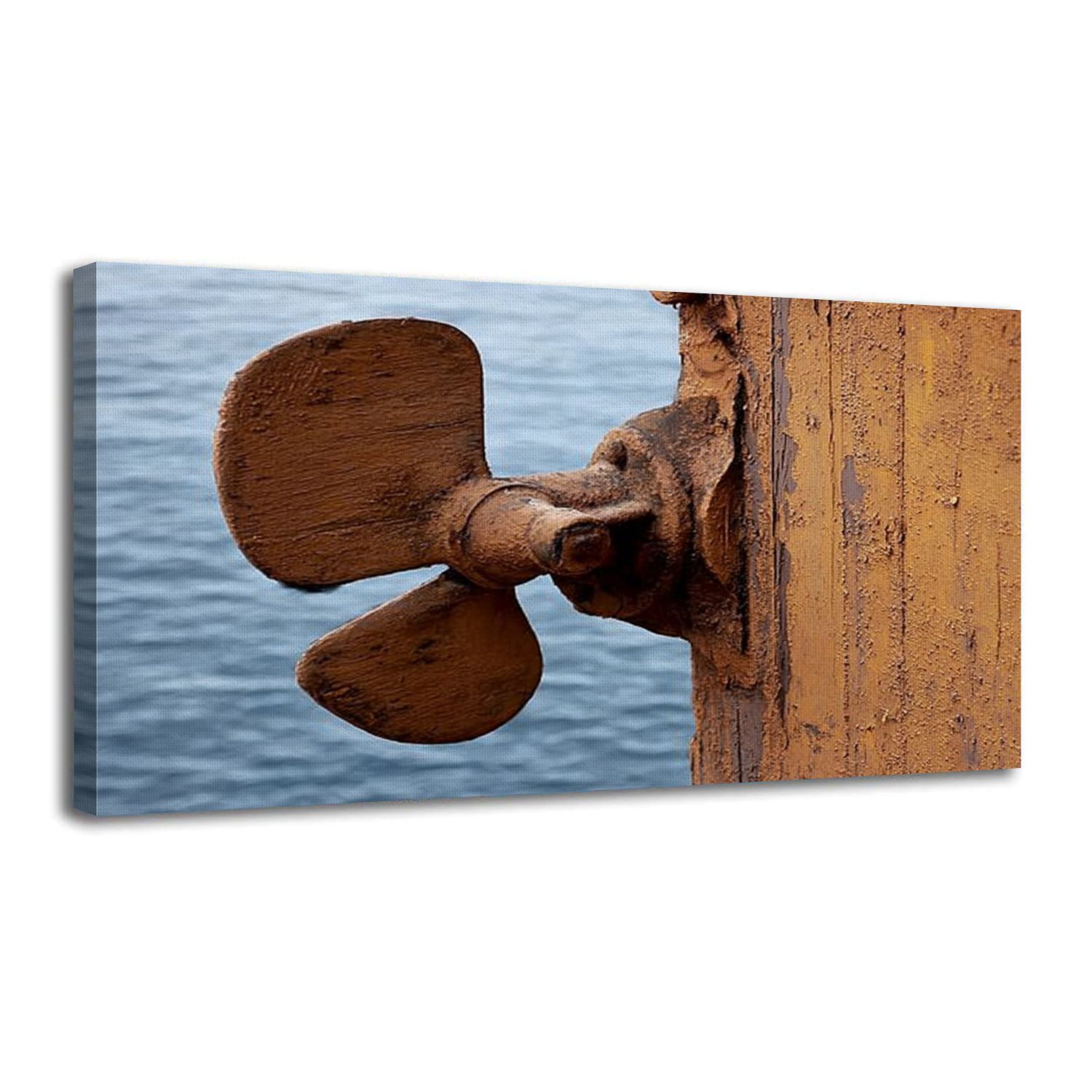 Canvas Wall Art Abstract fragment old safe boat propeller rudder Wall ...