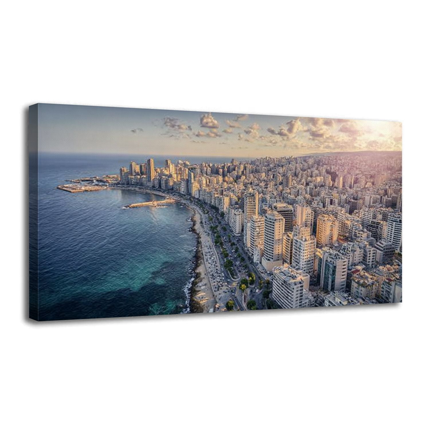 Canvas Wall Art Aerial View Beirut Lebanon City Beirut Wall Decor for ...