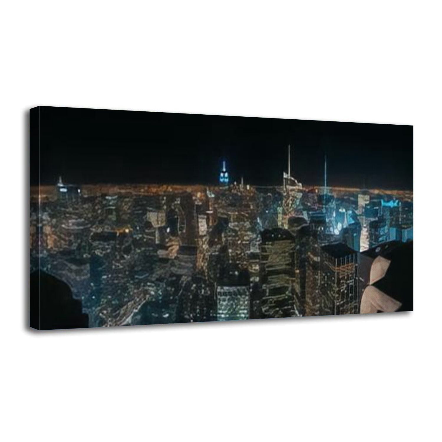 Canvas Wall Art Amazing panorama view New York city skyline skyscraper ...
