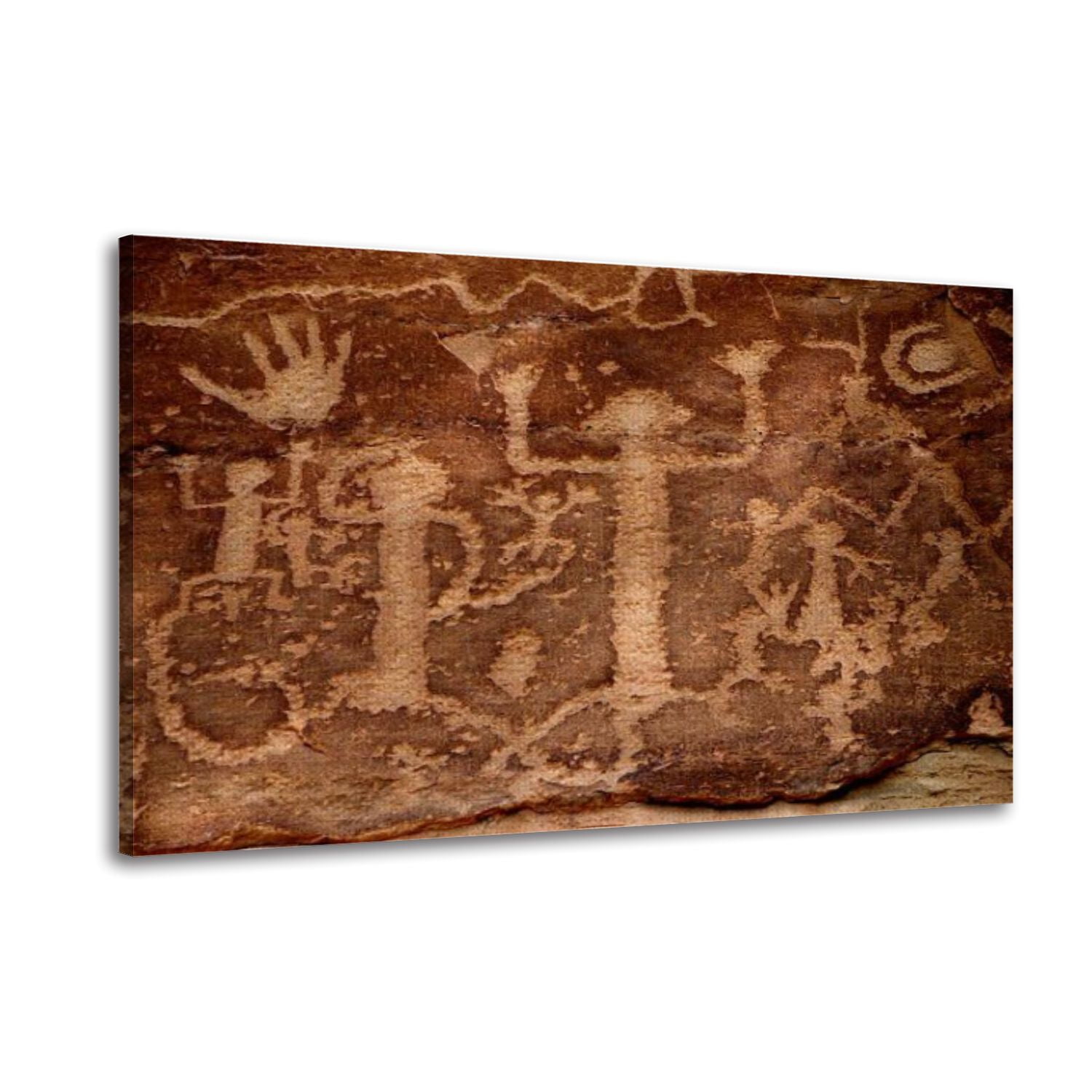 Canvas Wall Art Ancestral Puebloans Anasazi Petroglyphs Cave Paintings Wall Decor for Living ...