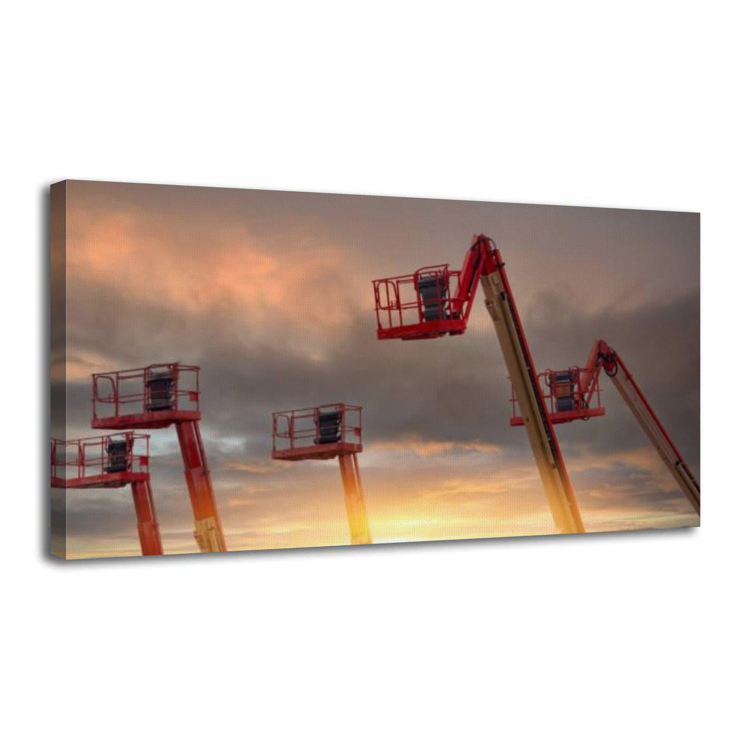 Canvas Wall Art Articulated boom lift Aerial platform lift Telescopic ...
