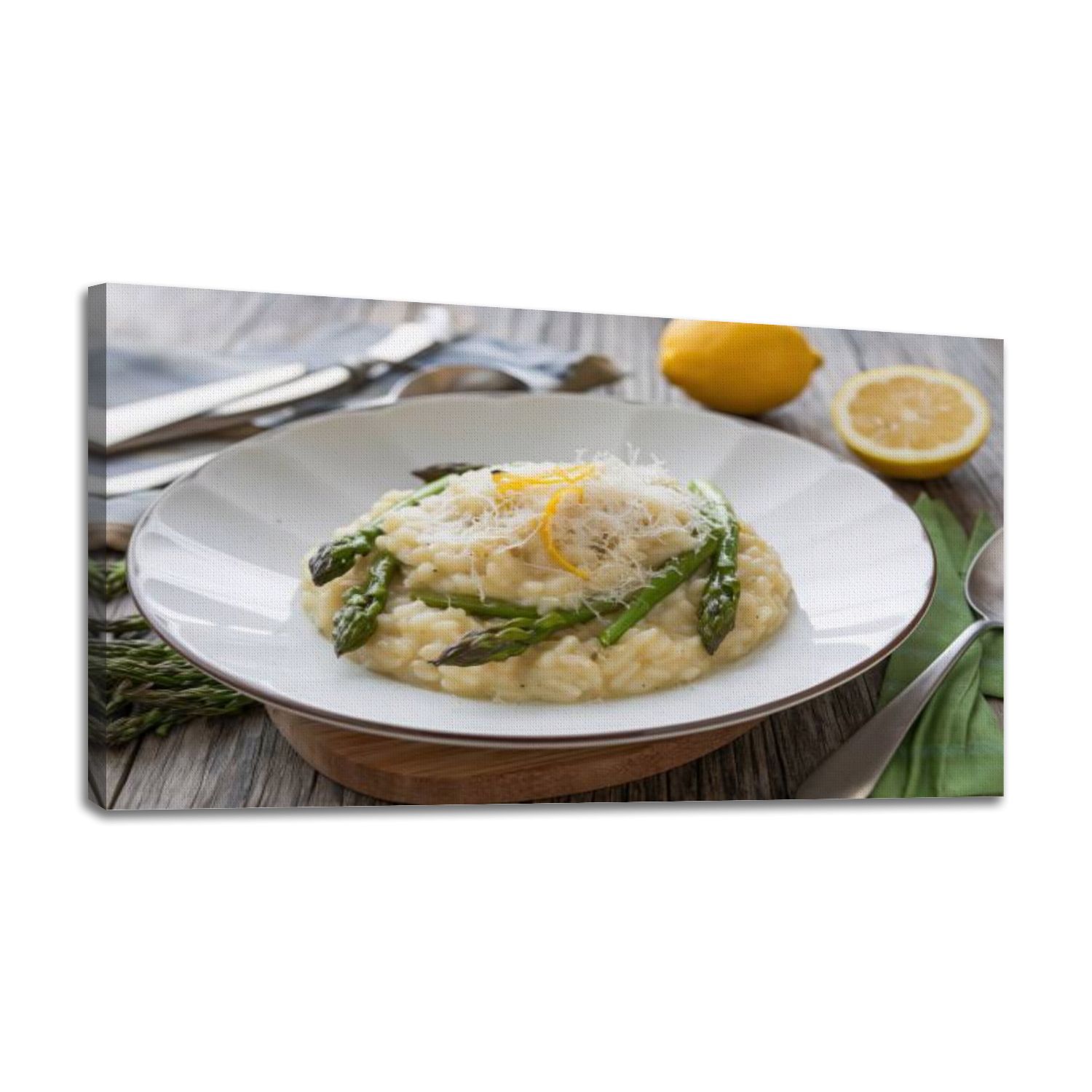 Canvas Wall Art Asparagus lemon risotto parmesan lemon zest Wall Decor ...