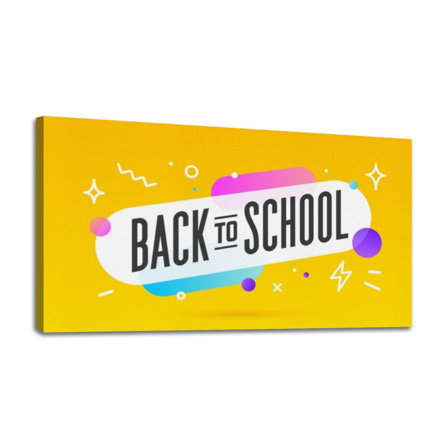 Canvas Wall Art Back to School speech bubble poster speech bubble text ...