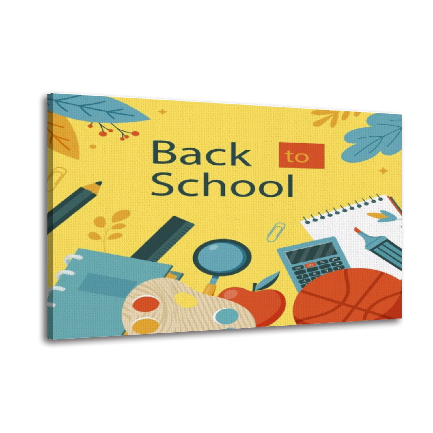 Canvas Wall Art Back to school Welcome kids Education poster design ...