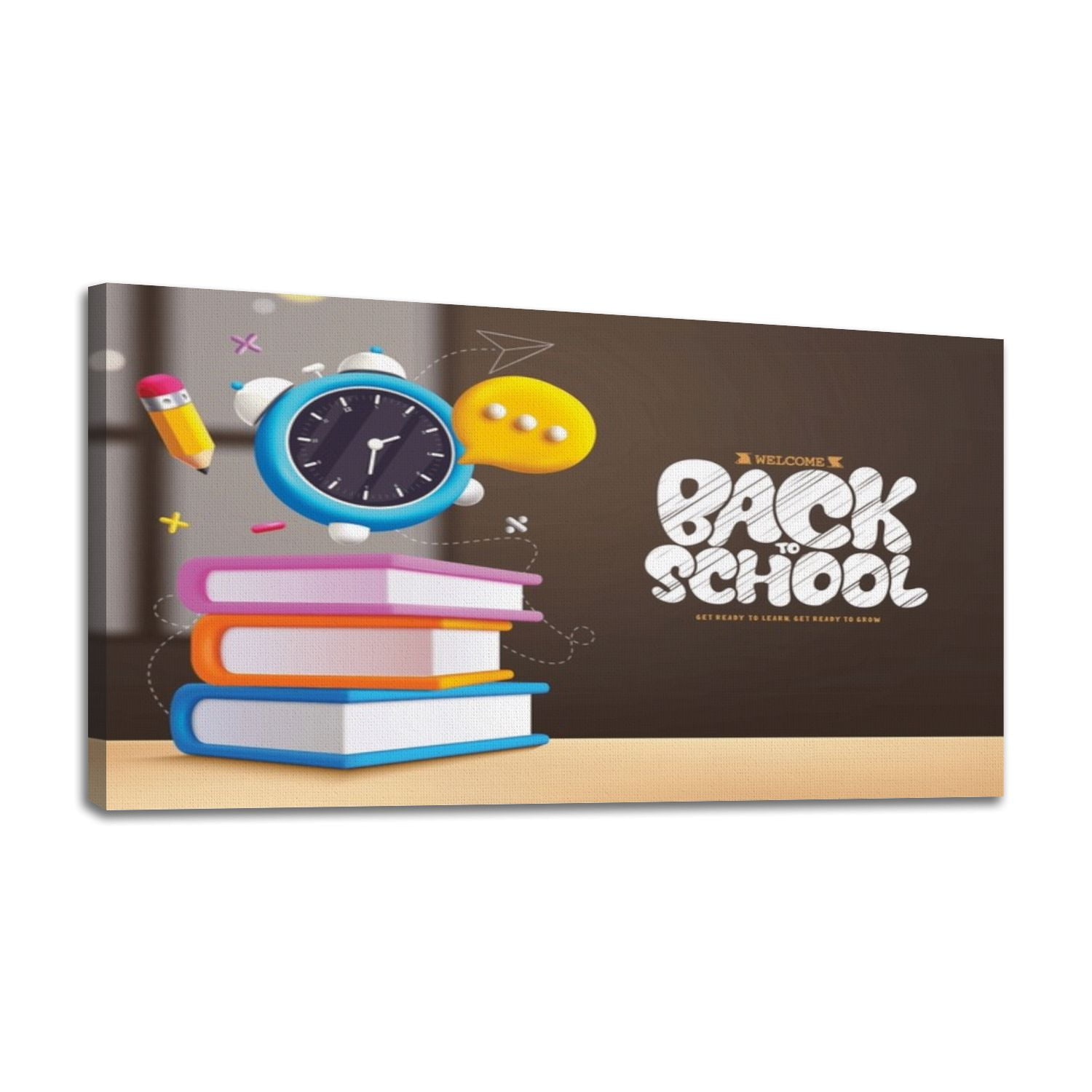 Canvas Wall Art Back to school design Welcome back to school greeting ...