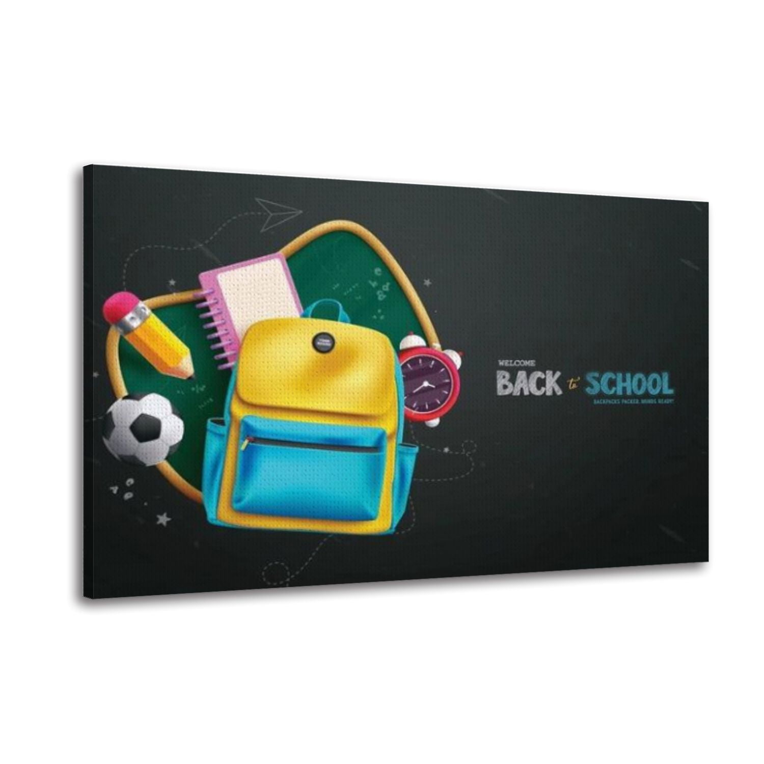 Canvas Wall Art Back to school design Welcome back to school greeting ...