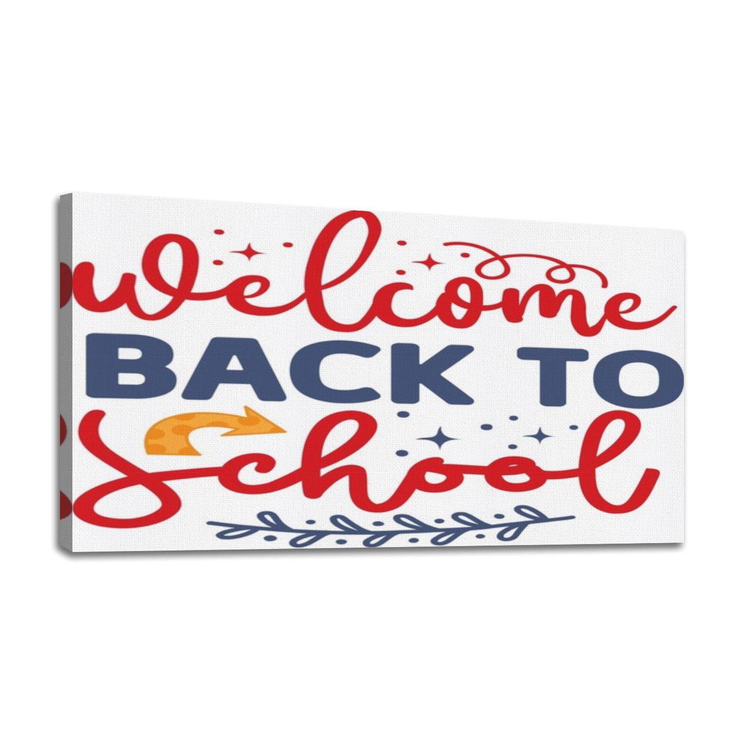 Canvas Wall Art Back to school hand drawn sketch Back to school first ...