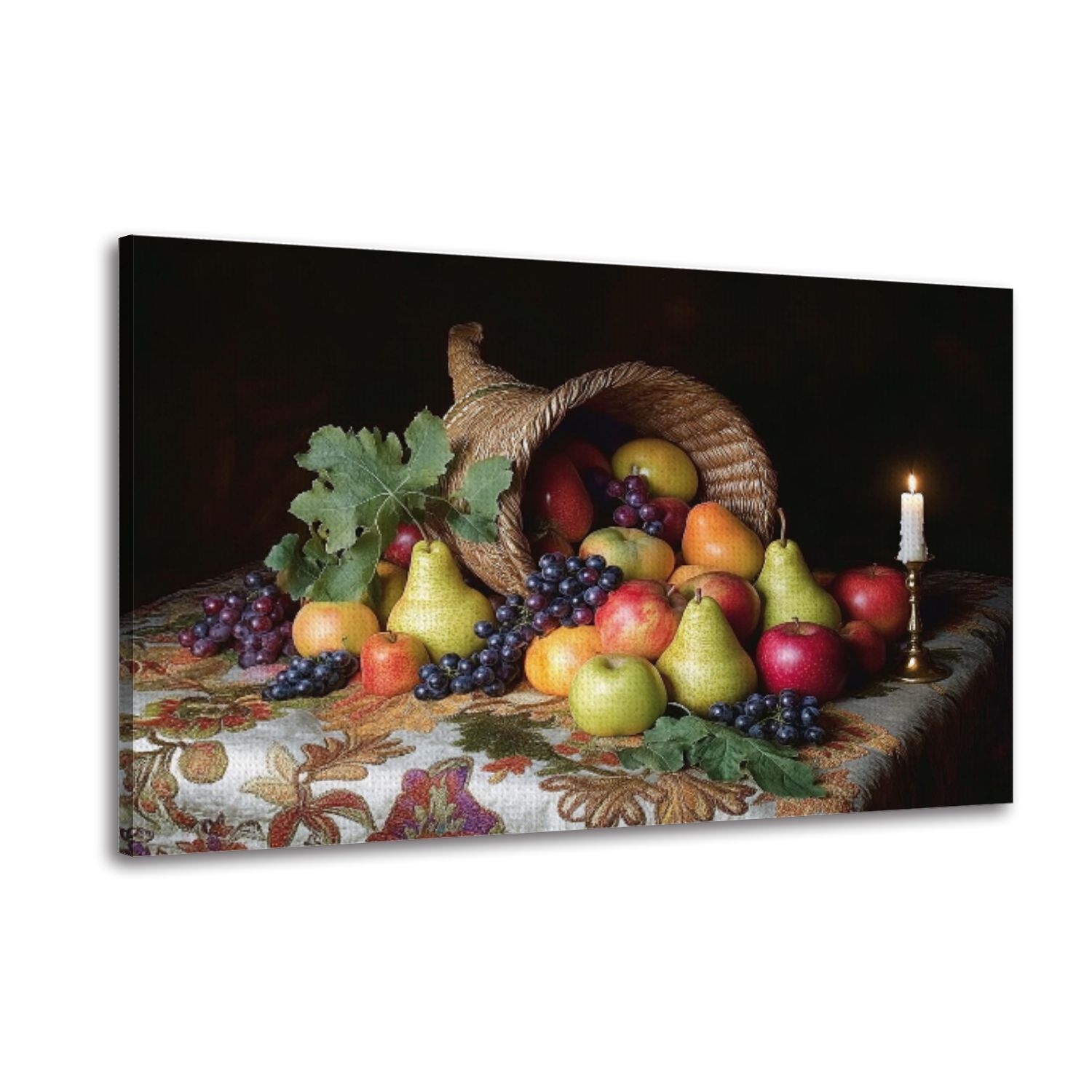 Canvas Wall Art Baroque Cornucopia Still Life Thanksgiving Art Print ...