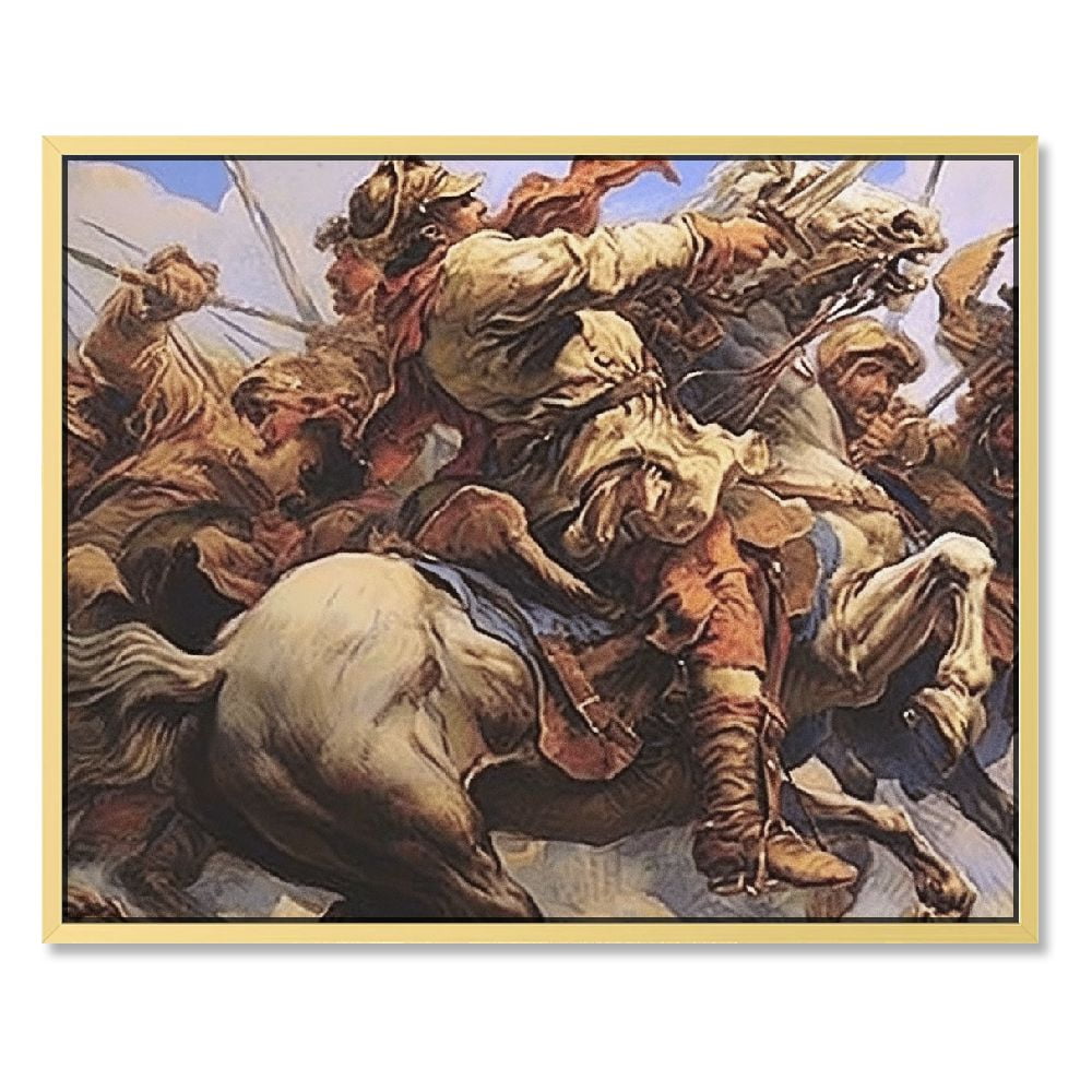 Canvas Wall Art - Battle of Anghiari - Famous Oil Paintings ...