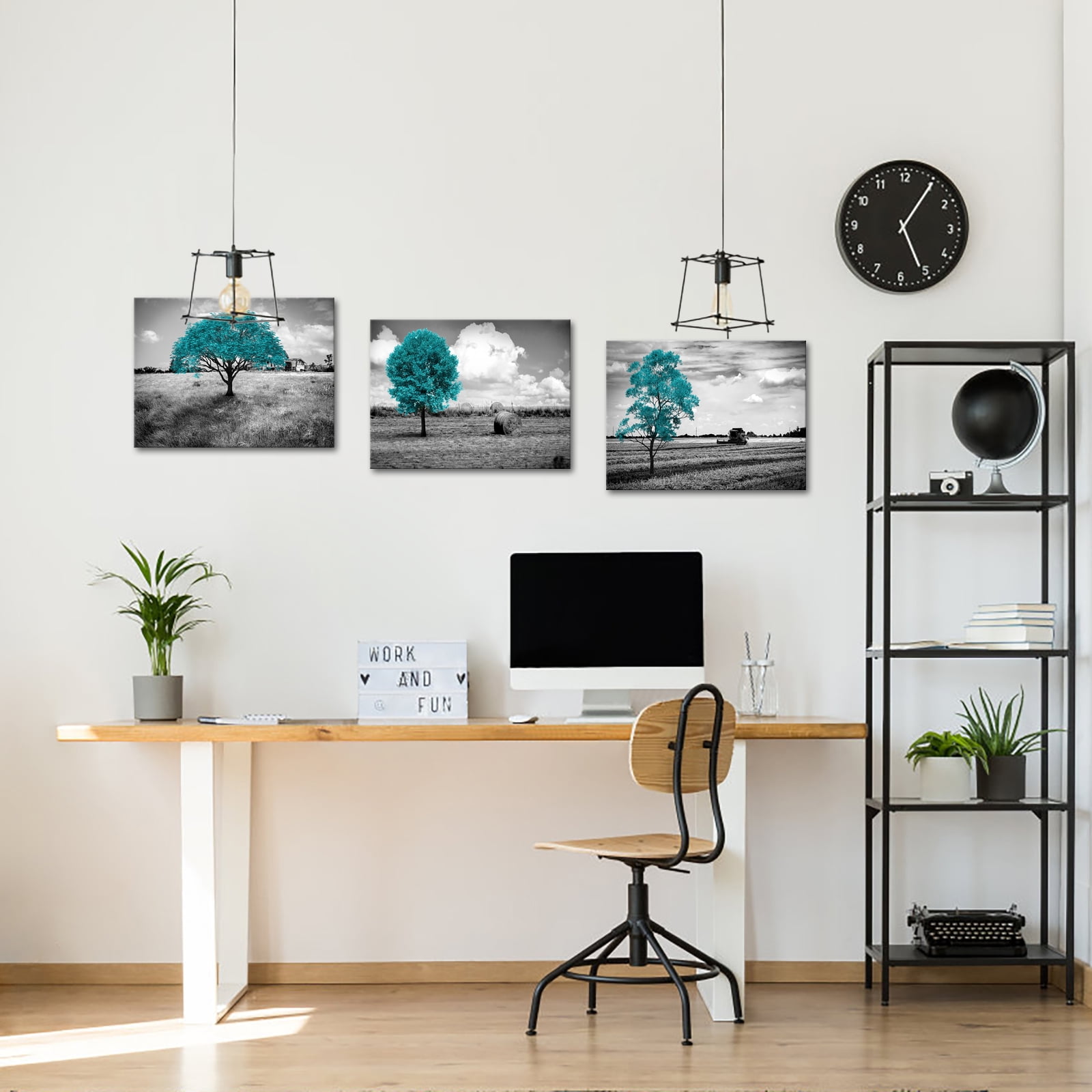 Canvas Wall Art for Bedroom Bar Black and White Framed Wall Art ...