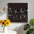 Canvas Wall Art Black Poppy Canvas Art Print Leaves Modern Dark ...