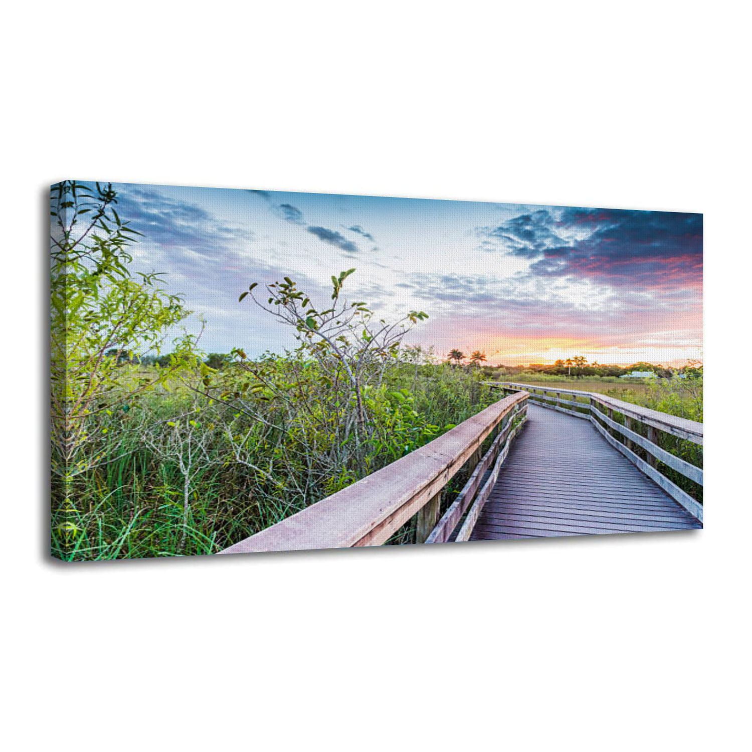 Canvas Wall Art Boardwalk Path Anihinga Trail Everglades National Park ...