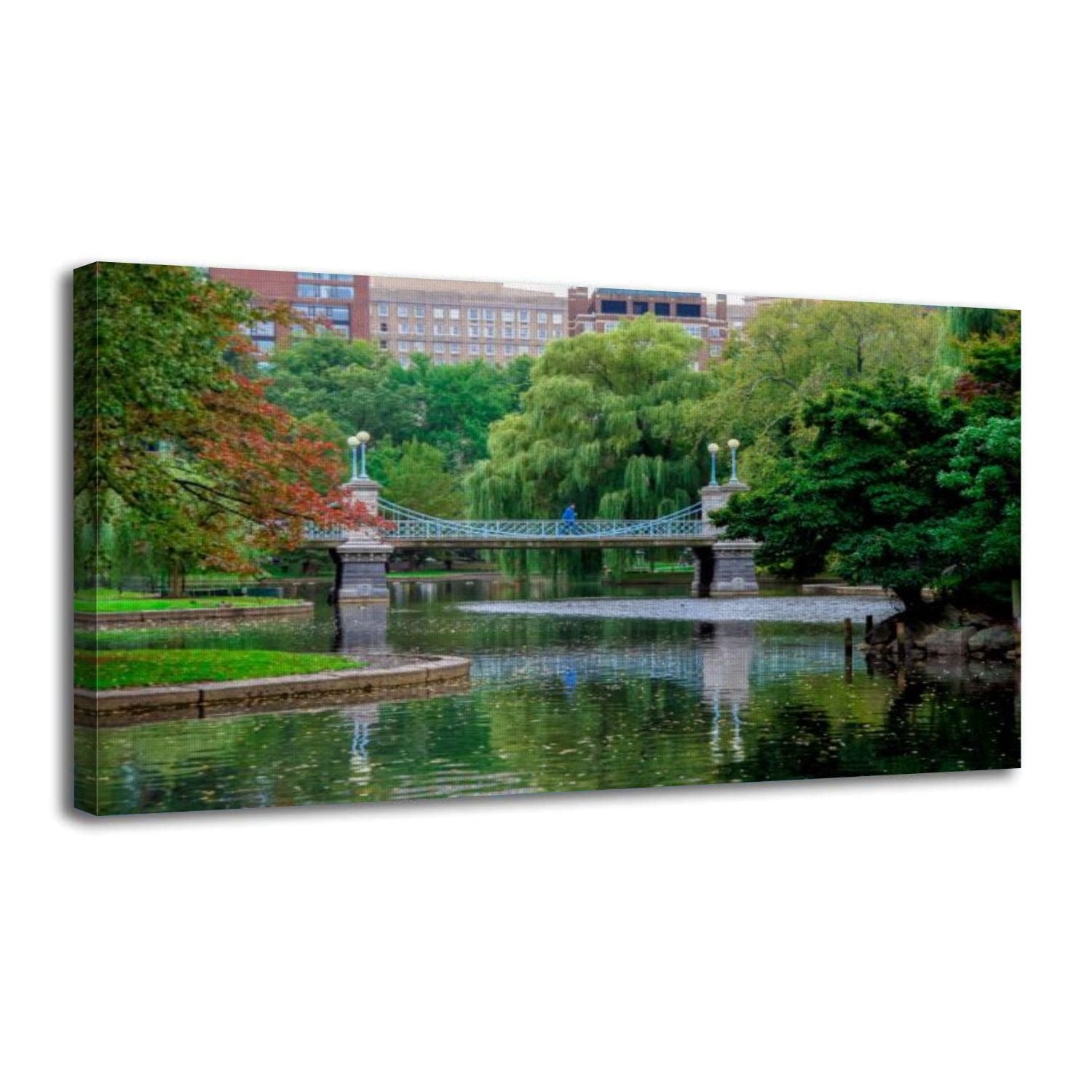 Canvas Wall Art Boston Massachusetts crossing Lagoon Bridge Boston Wall ...