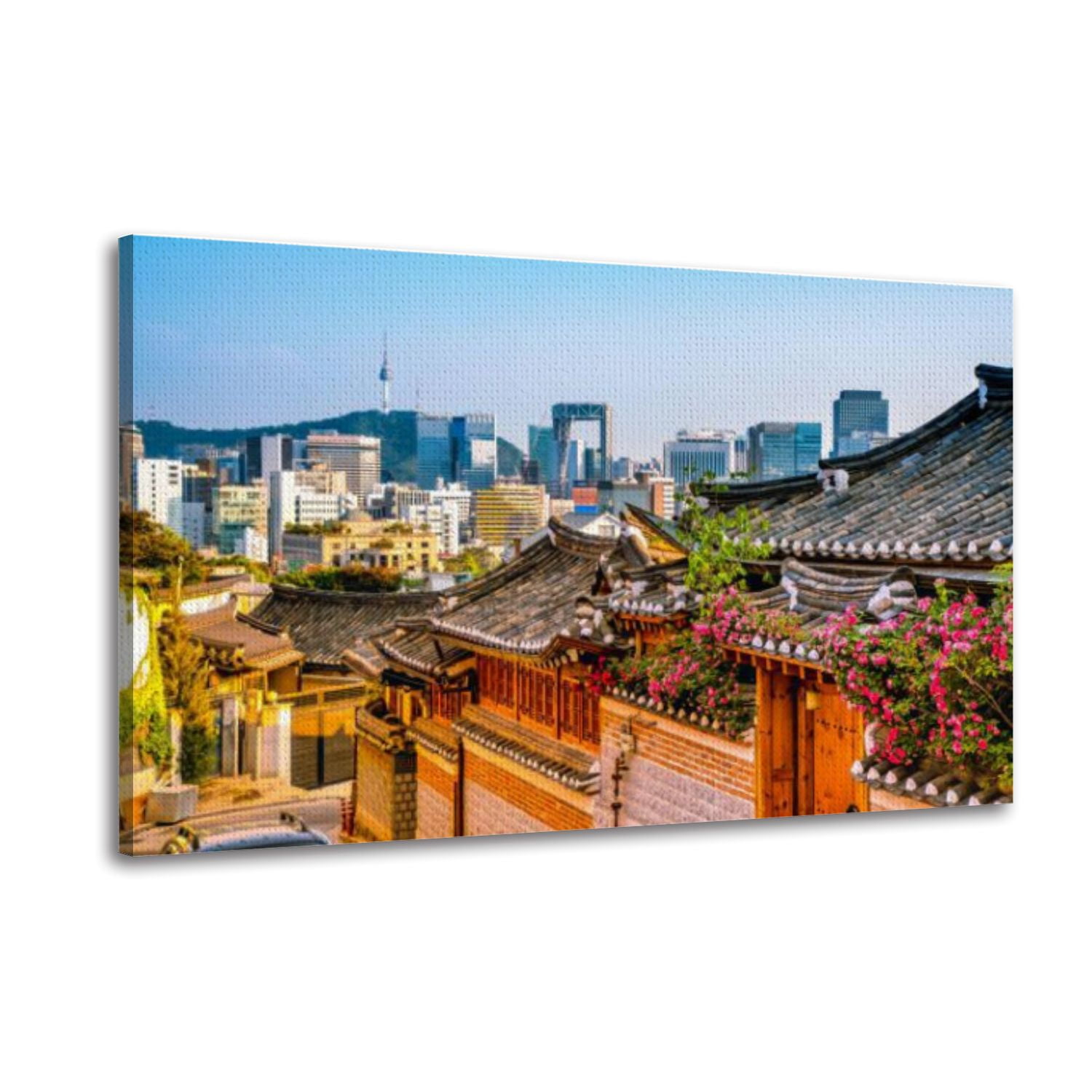 Canvas Wall Art Bukchon Hanok Village modern building Seoul South Korea ...